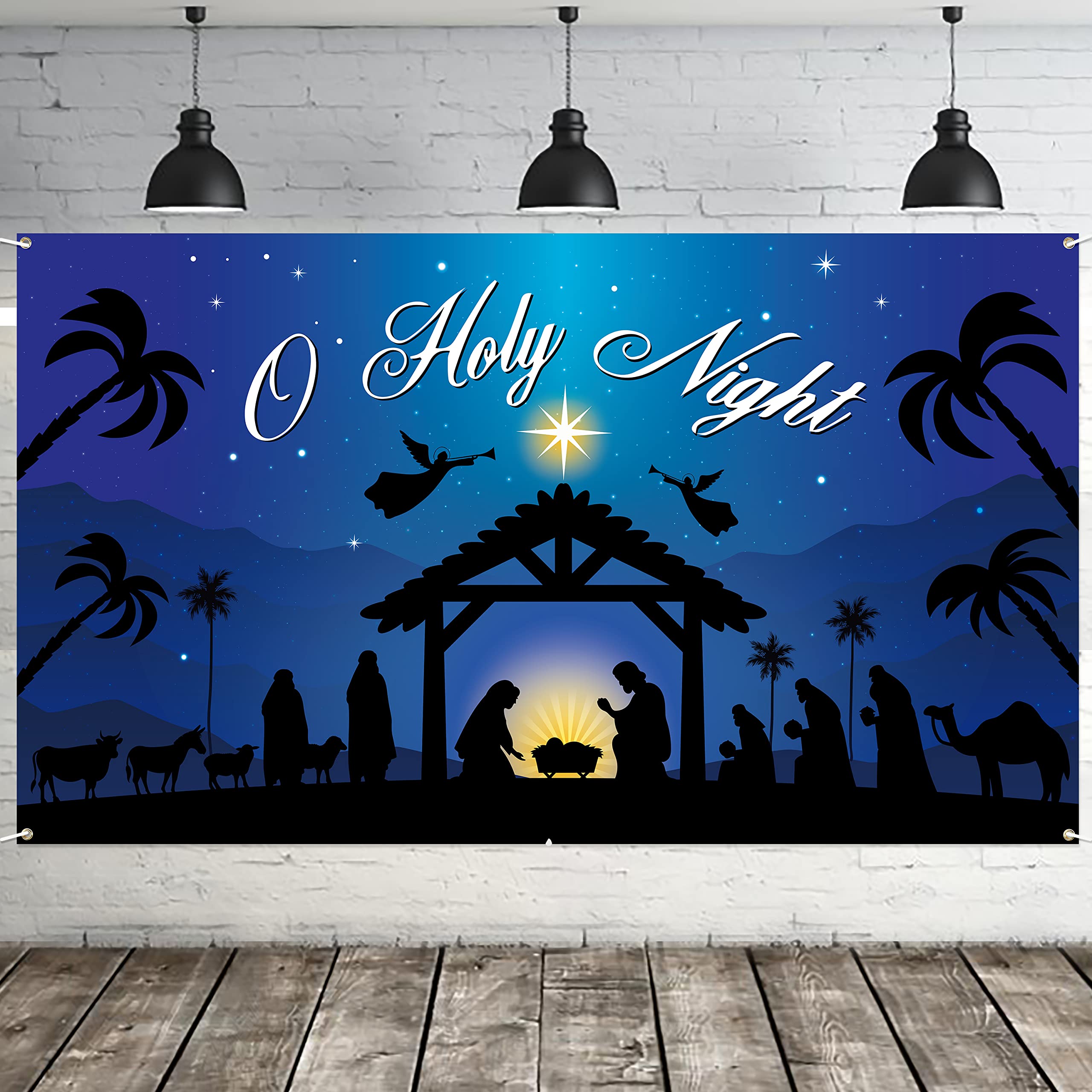 Buy Christmas Nativity Backdrop Banner Merry Christmas Jesus Birth ...