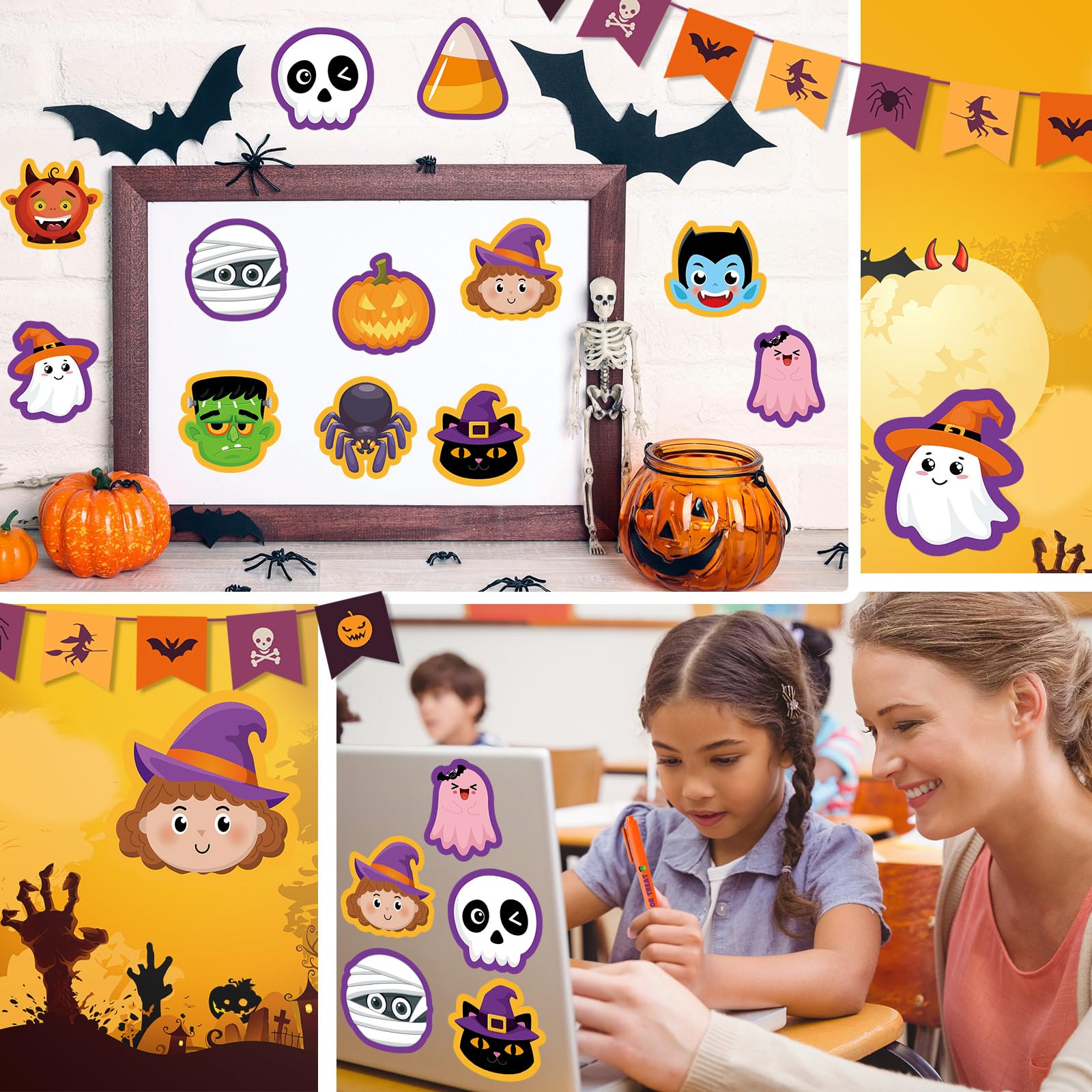 Snapklik.com : 24 Set Halloween Sticky Notes And Pens Small Gift Set ...