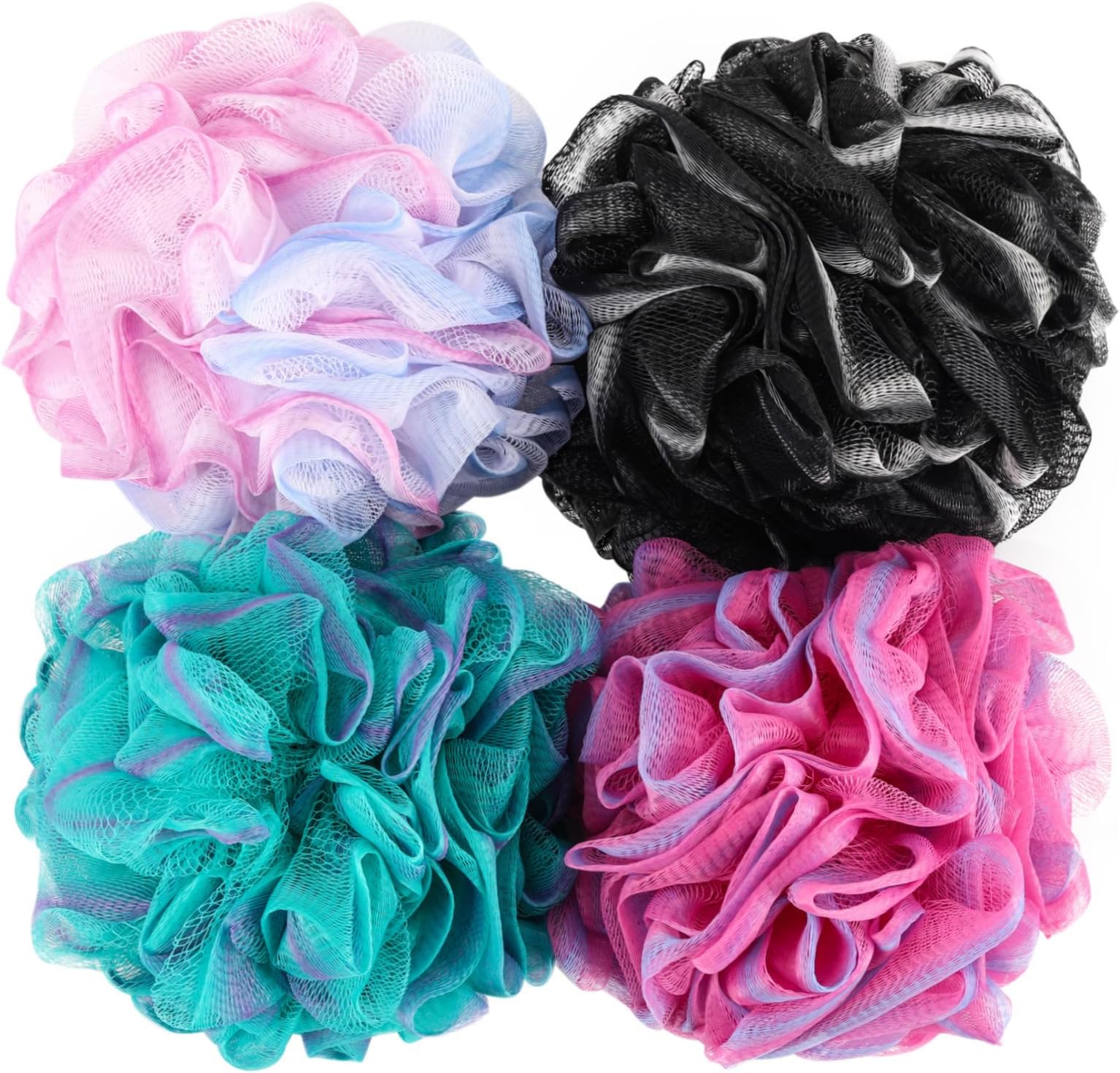 Amazon.com: BTYMS Loofah Sponge 60 Gram Shower Pouf Bath Scrunchies ...