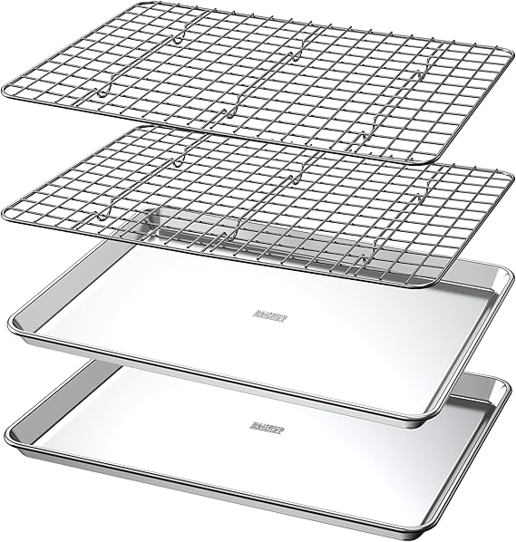Amazon.com: 100% Recycled Aluminum by Baker's Secret, Bakeware Set 4pcs ...