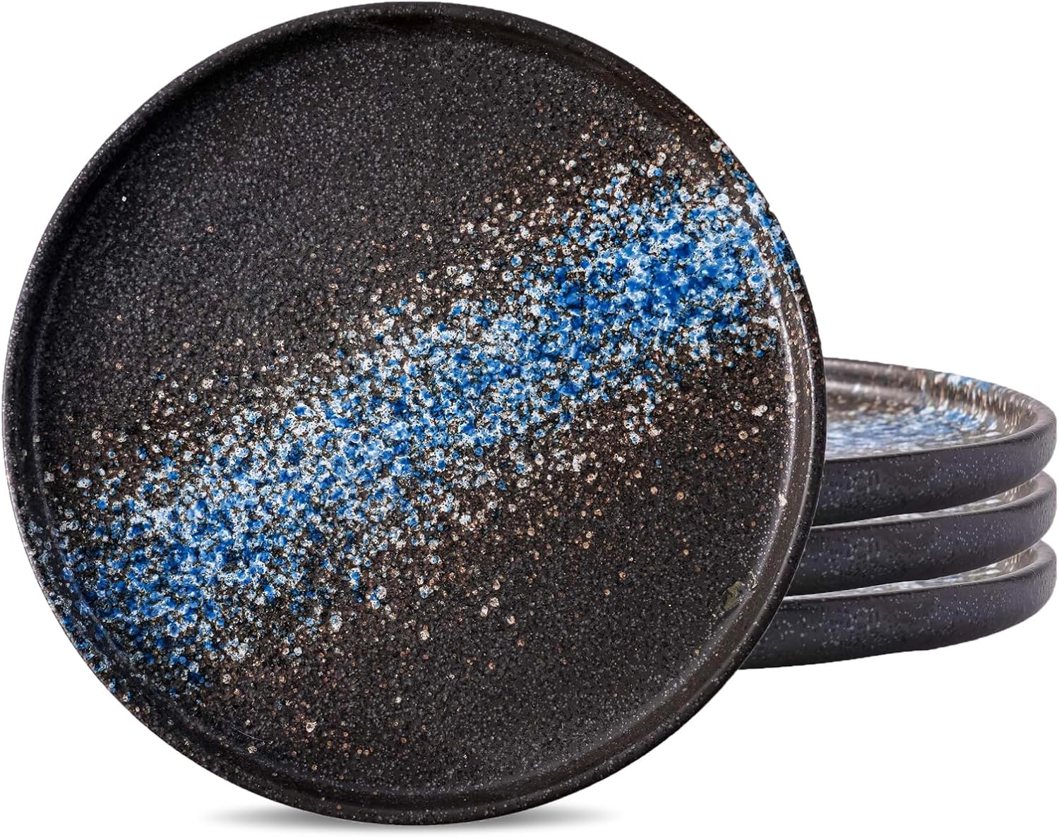 Amazon.com | DealbyBox 8Inches Round Ceramic Flat Dinner Plates Set of ...