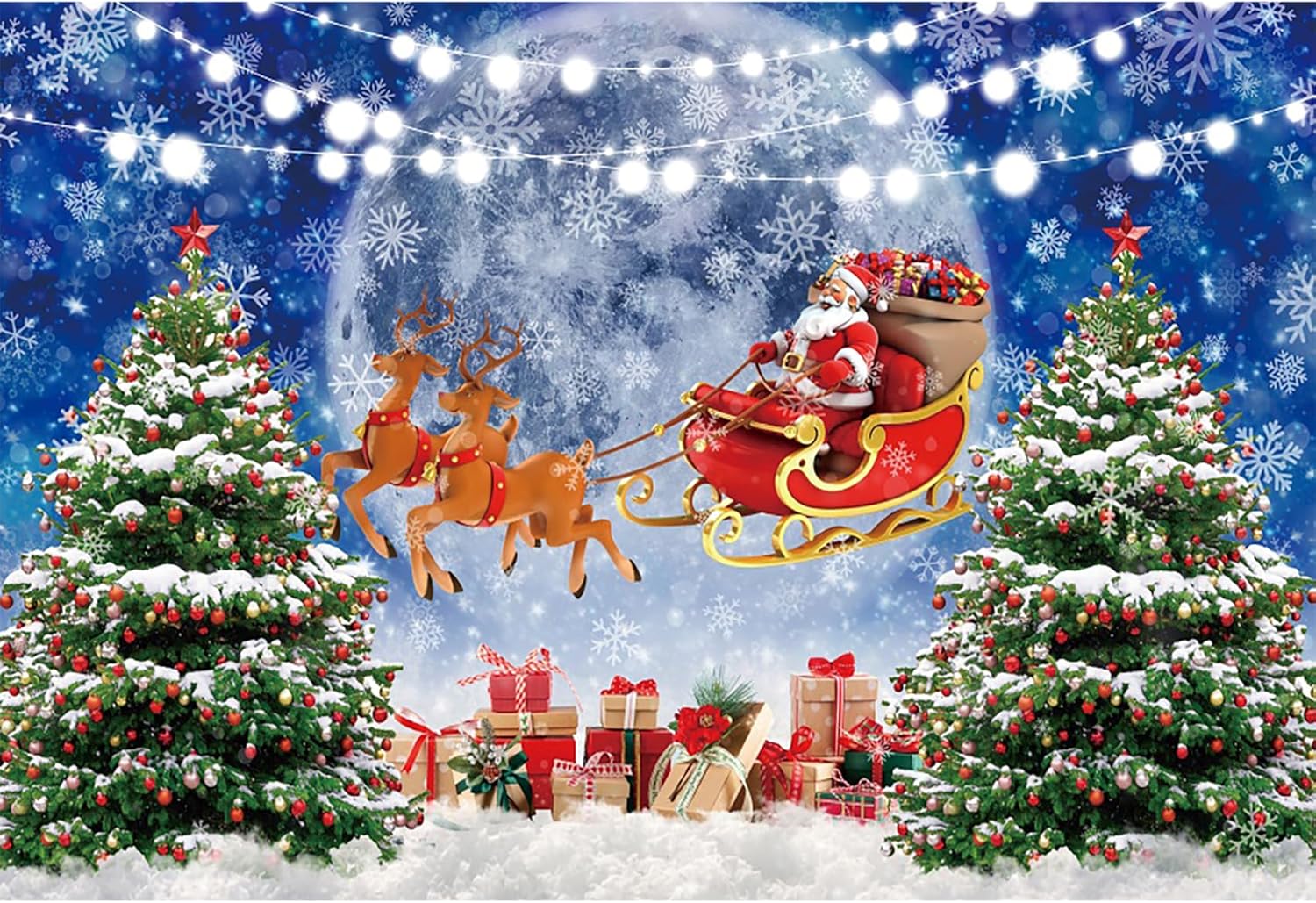Amazon.com : 7x5ft Merry Christmas Photography Backdrop Winter Snowy ...