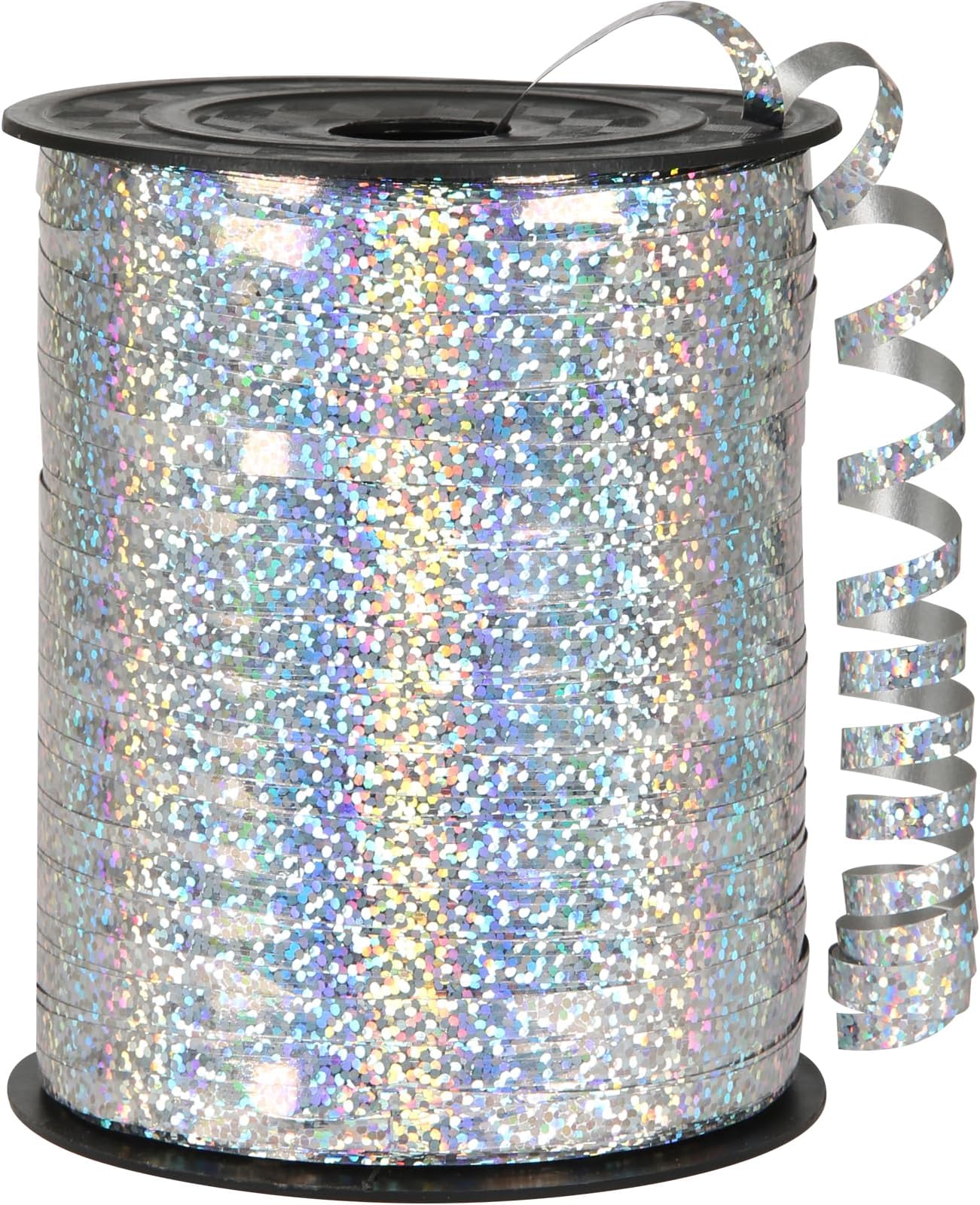 Amazon.com: Holiday Ribbon for Craft Silver Curling Ribbon Metallic ...