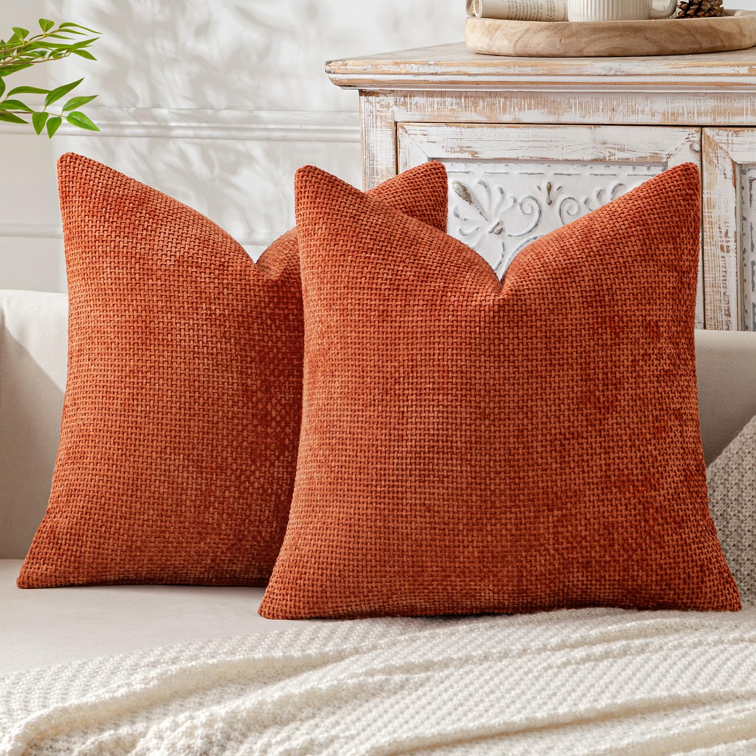 Burnt Orange Couch Pillows