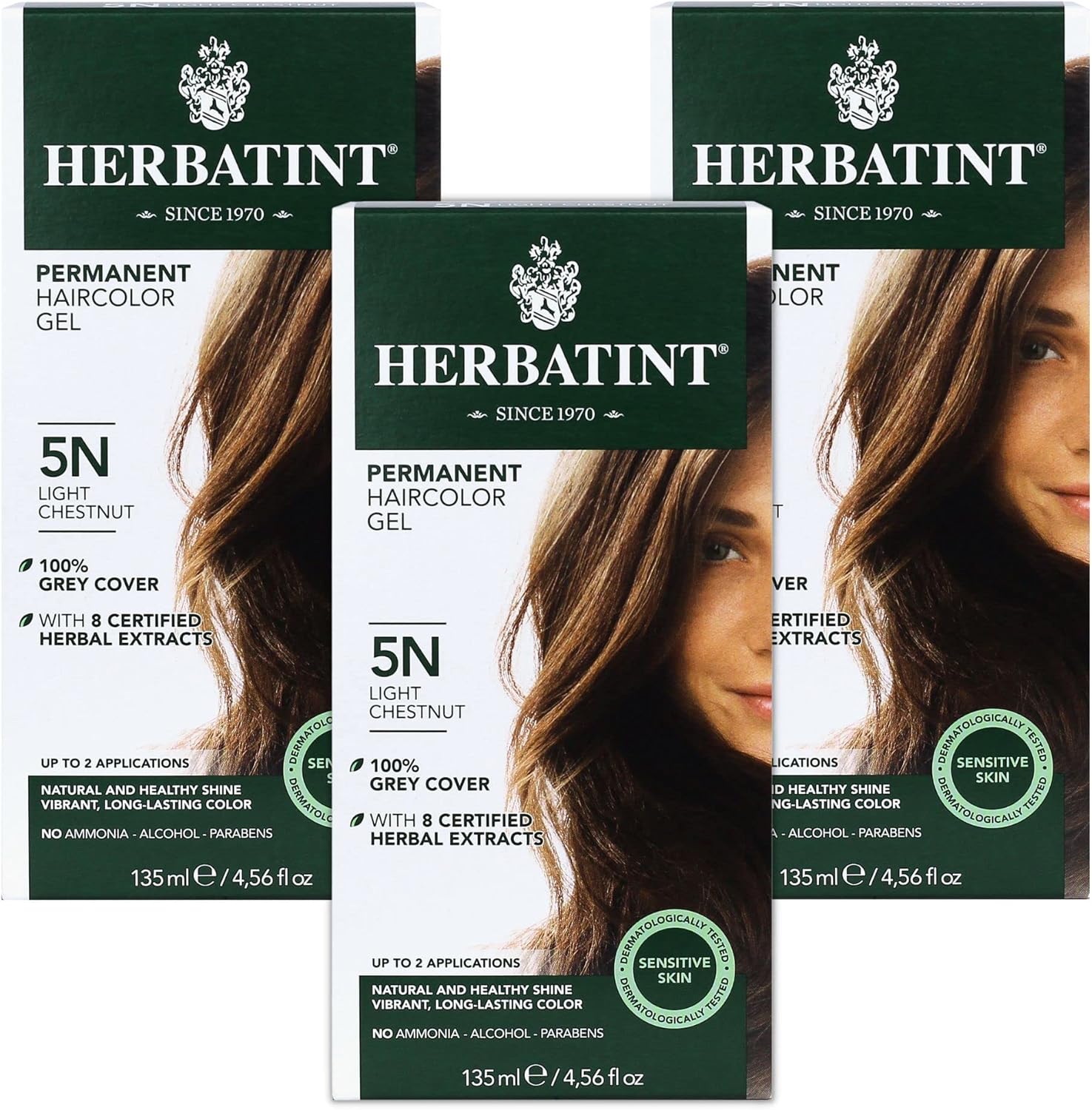 Herbatint | 5N Light Chestnut | 3 X 150Ml : Amazon.co.uk: Beauty