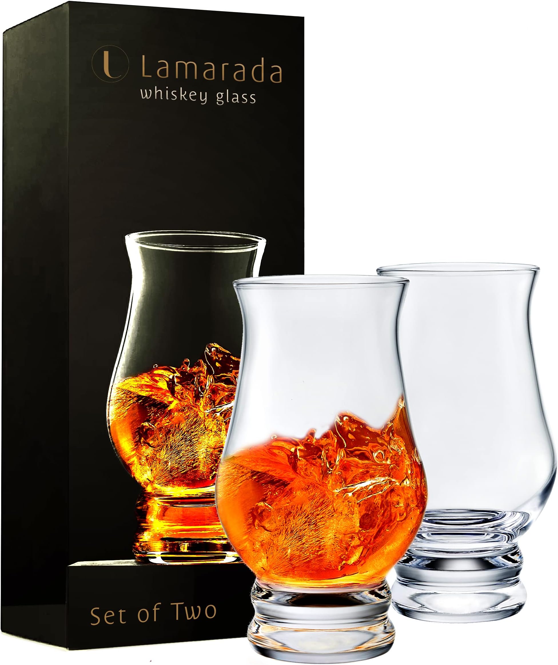 Amazon.com | GLENCAIRN Whiskey Glass, Gift Set of 2 in Twin Carton ...