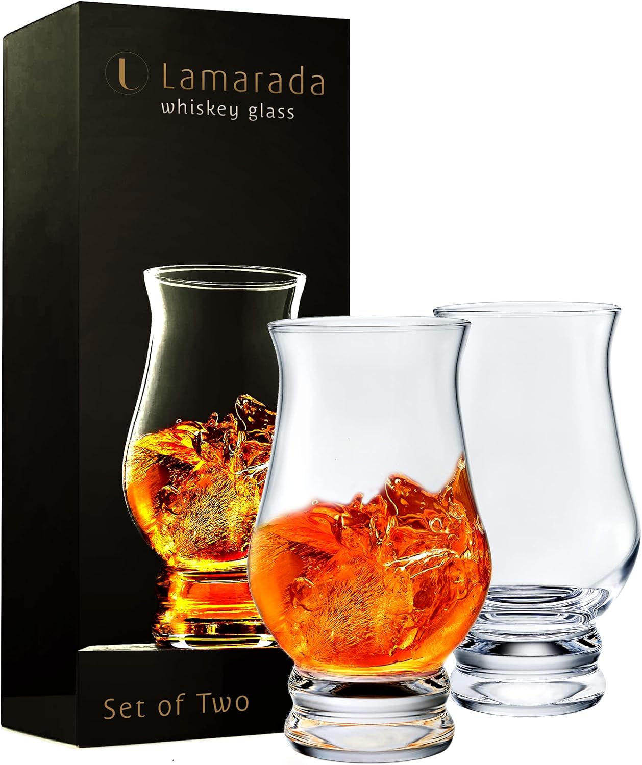 Amazon.com | Whiskey glasses Set of 2 - Clear Shot Glasses Bar Set ...