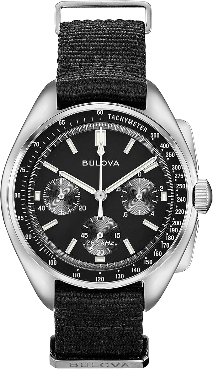 Amazon.com: Bulova Archive Series Mens Stainless Steel with Black Nylon ...