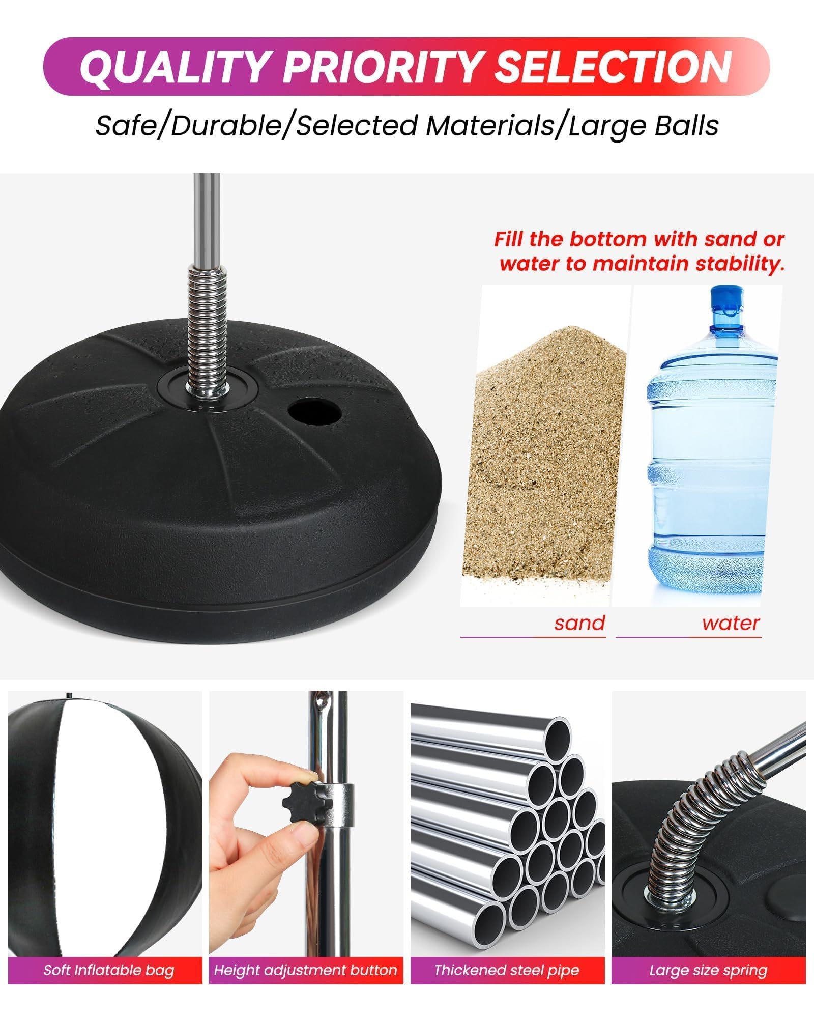 Snapklik.com : Fitness Reflex Bag, Speed Ball Stand Punching Bag