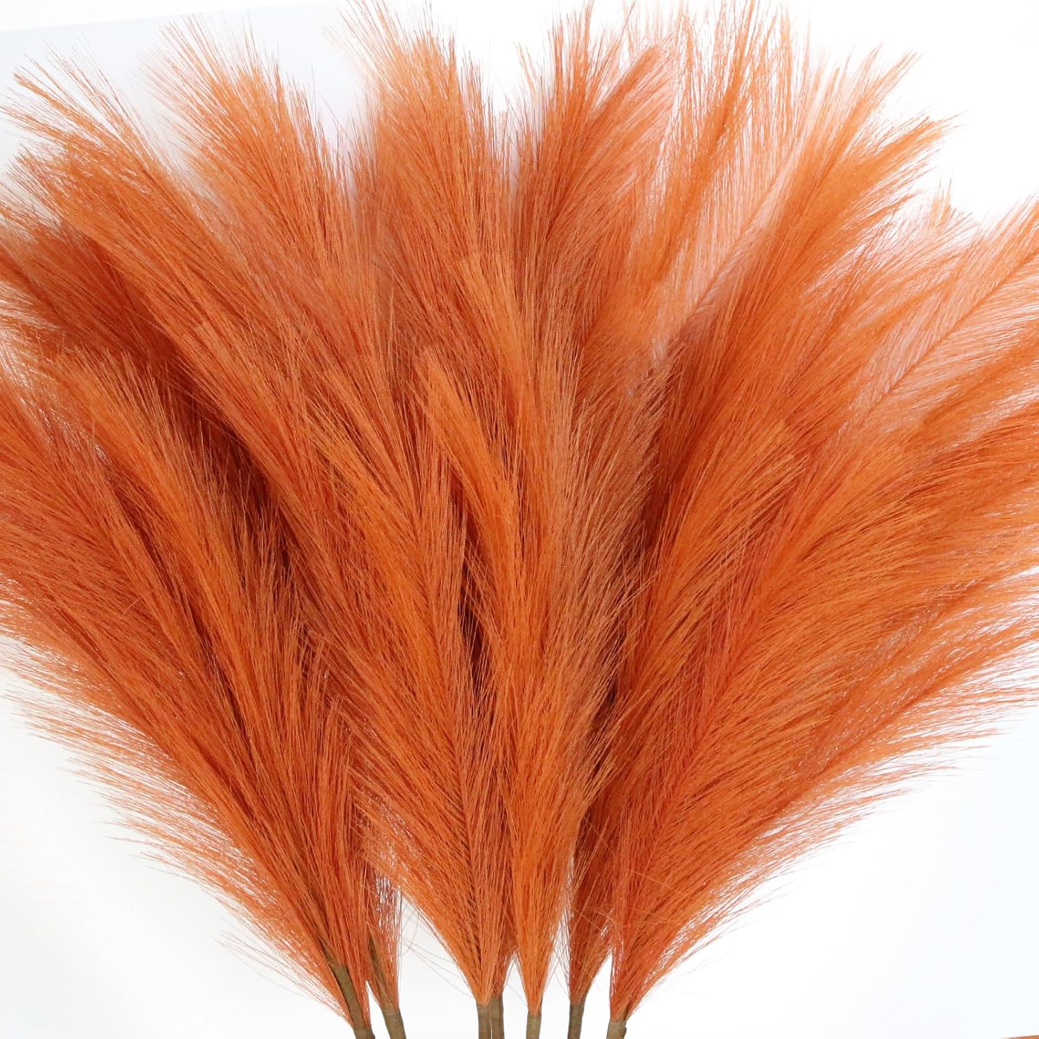 Amazon.com: ZIFTY Orange Boho Decor 7-Pcs 38"/3.1FT Faux Pampas Grass ...