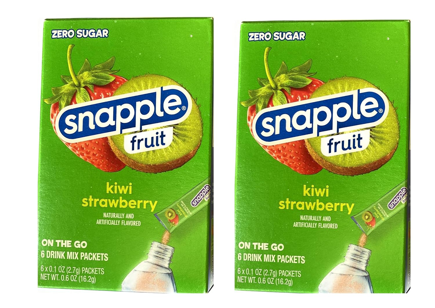 Amazon.com : Snapple Fruit Kiwi Strawberry Drink Mix - Two Boxes of Six ...