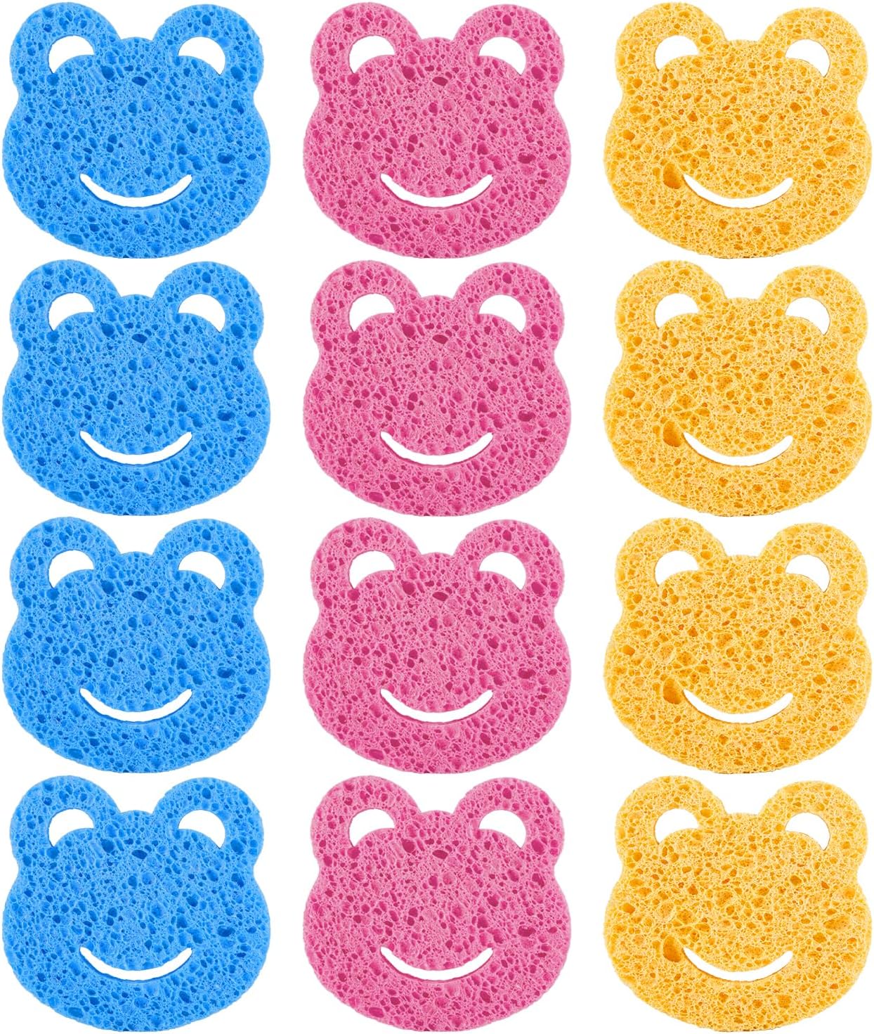 Amazon.com: 12pcs Scrub Frogs Sponges, Dual Sided Scrub Sponge Deep ...