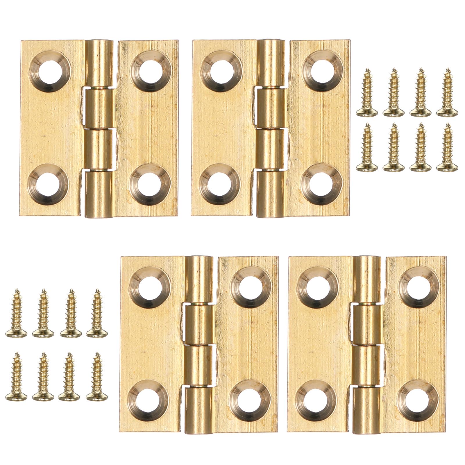 Small Hinges for Wooden Box, 4 Pcs Brass Mini Hinges for Crafts 1 Inch ...