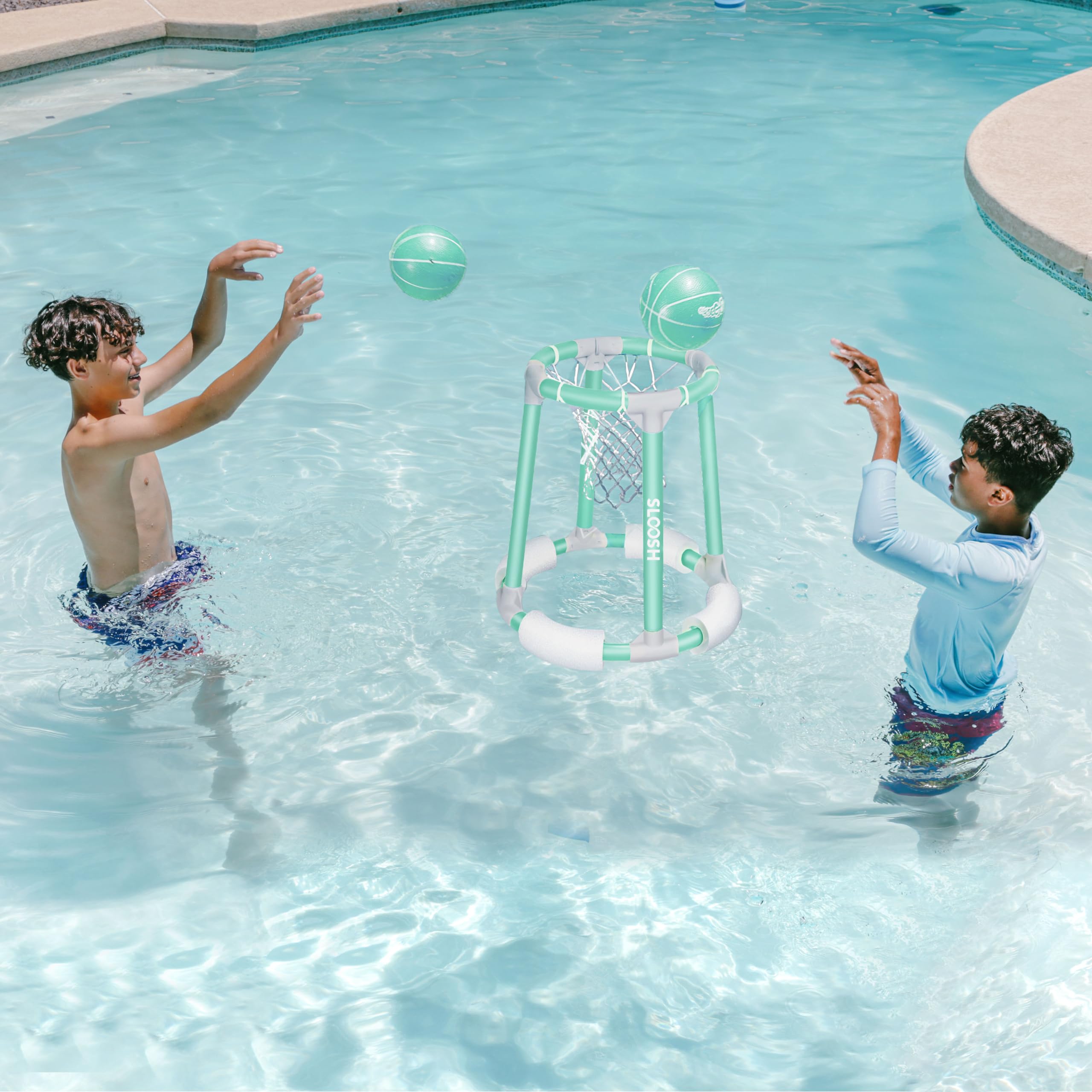 Snapklik.com : Sloosh Pool Basketball Hoop Toys, Floating Basketball ...
