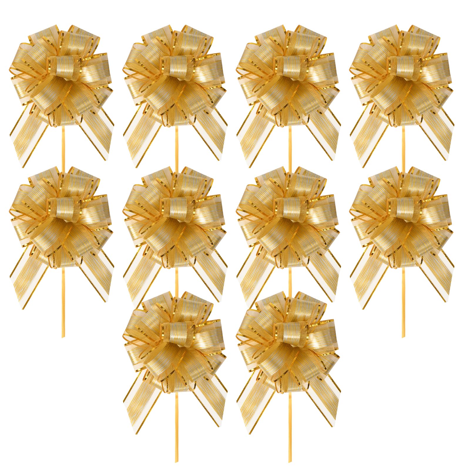 SSKHE 10 Pcs Large Wedding Car Ribbon, Gold Wedding Car Ribbon Kit ...