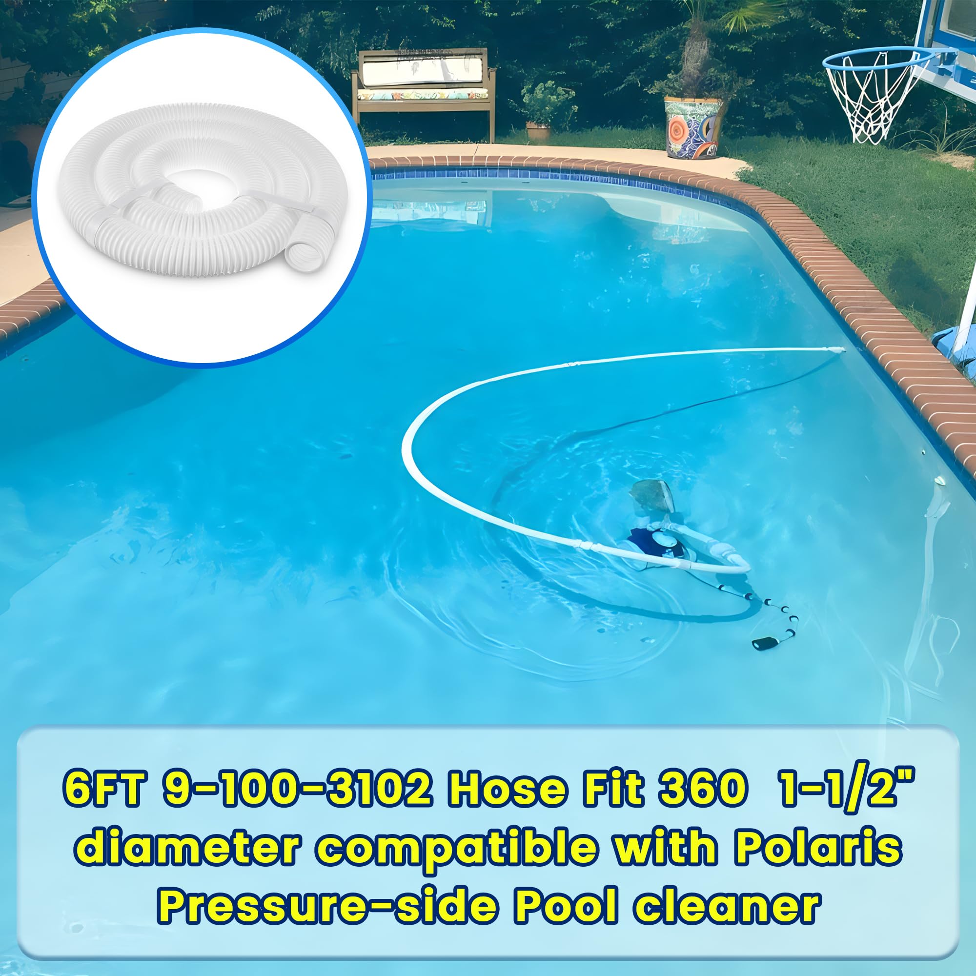 Dreyoo 3 Pack Pool Cleaner Parts 9-100-3102 Compatible with Polaris, 6 ...