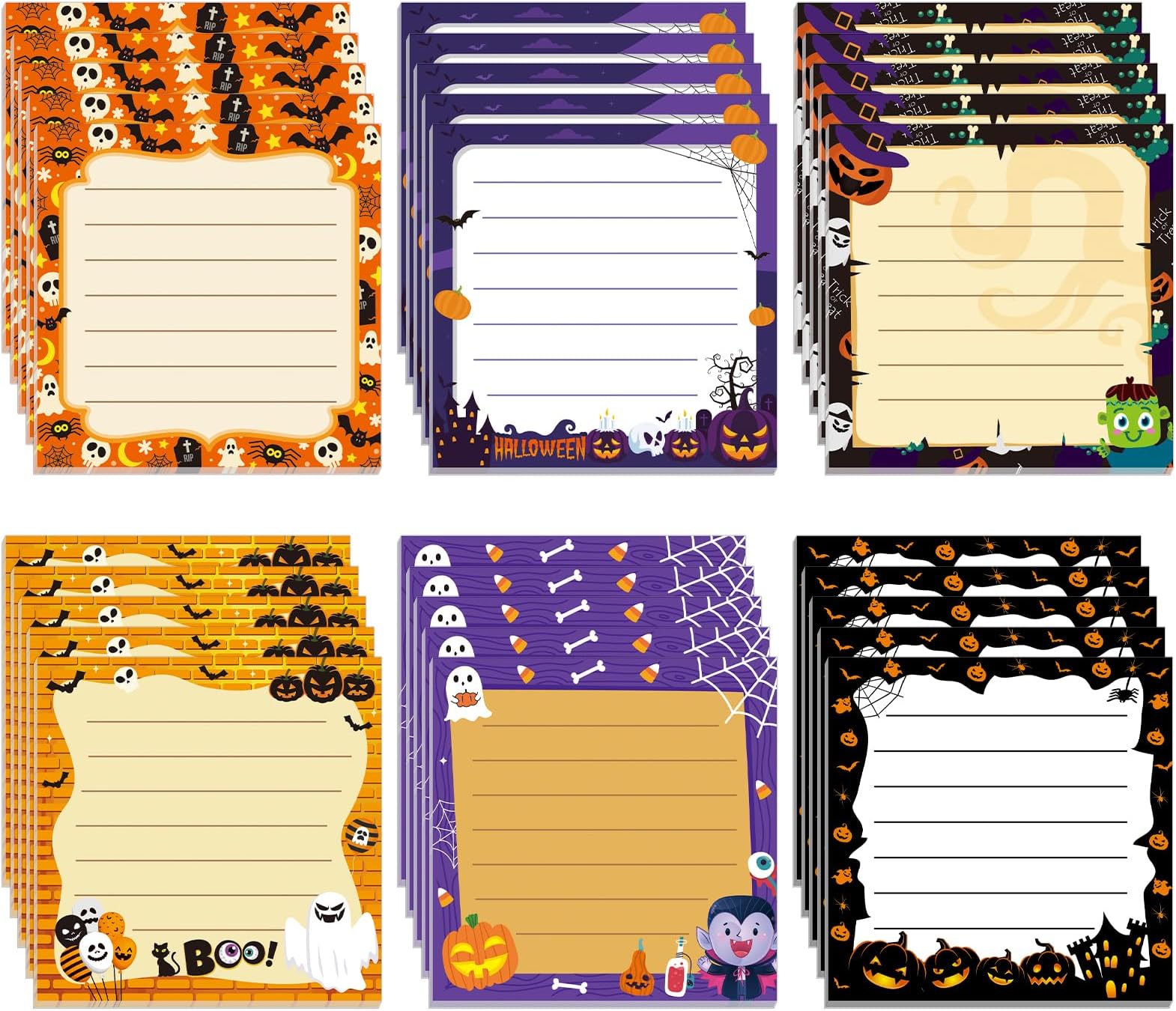 Amazon.com : 30 Pack Halloween Sticky Notes - 600 Sheets Spooky ...