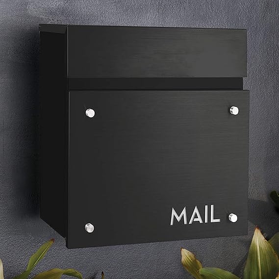BAILEY BOXES - 14.25" H x 14" W x 5.75" D - Wall Mounted Architectural Locking Mailbox - The ...