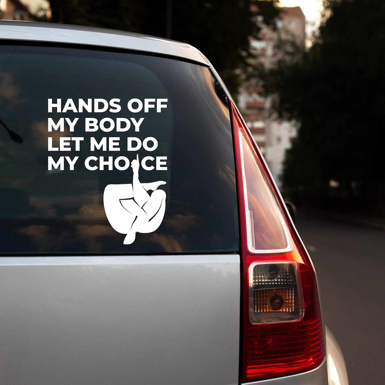 Amazon.com - Hands Off My Body Let Me Do My Choice Sticker with Slogan ...