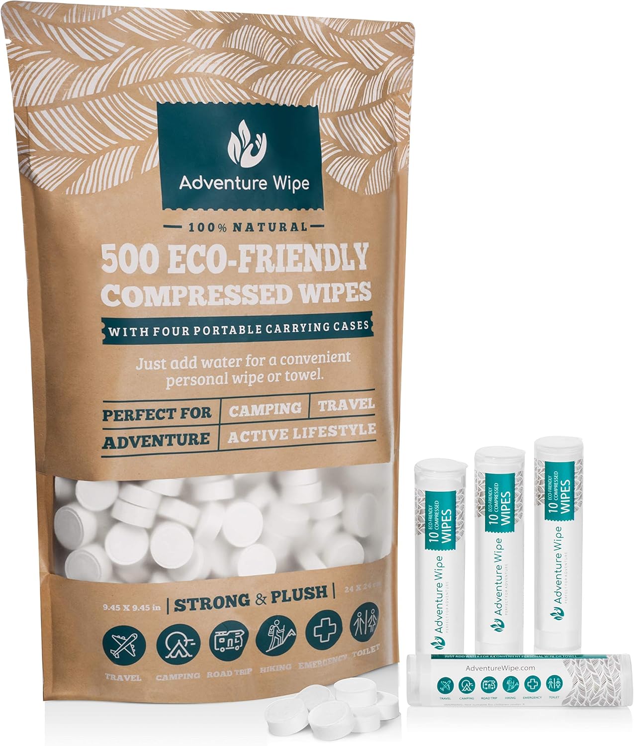 Amazon.com: Adventure Wipe Compressed Wipes, Towels, or Compact Toilet ...