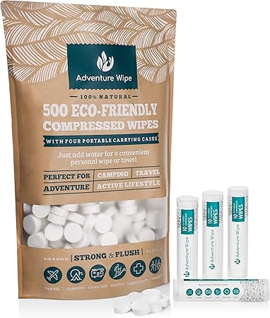Amazon.com: Adventure Wipe Compressed Wipes, Towels, or Compact Toilet ...
