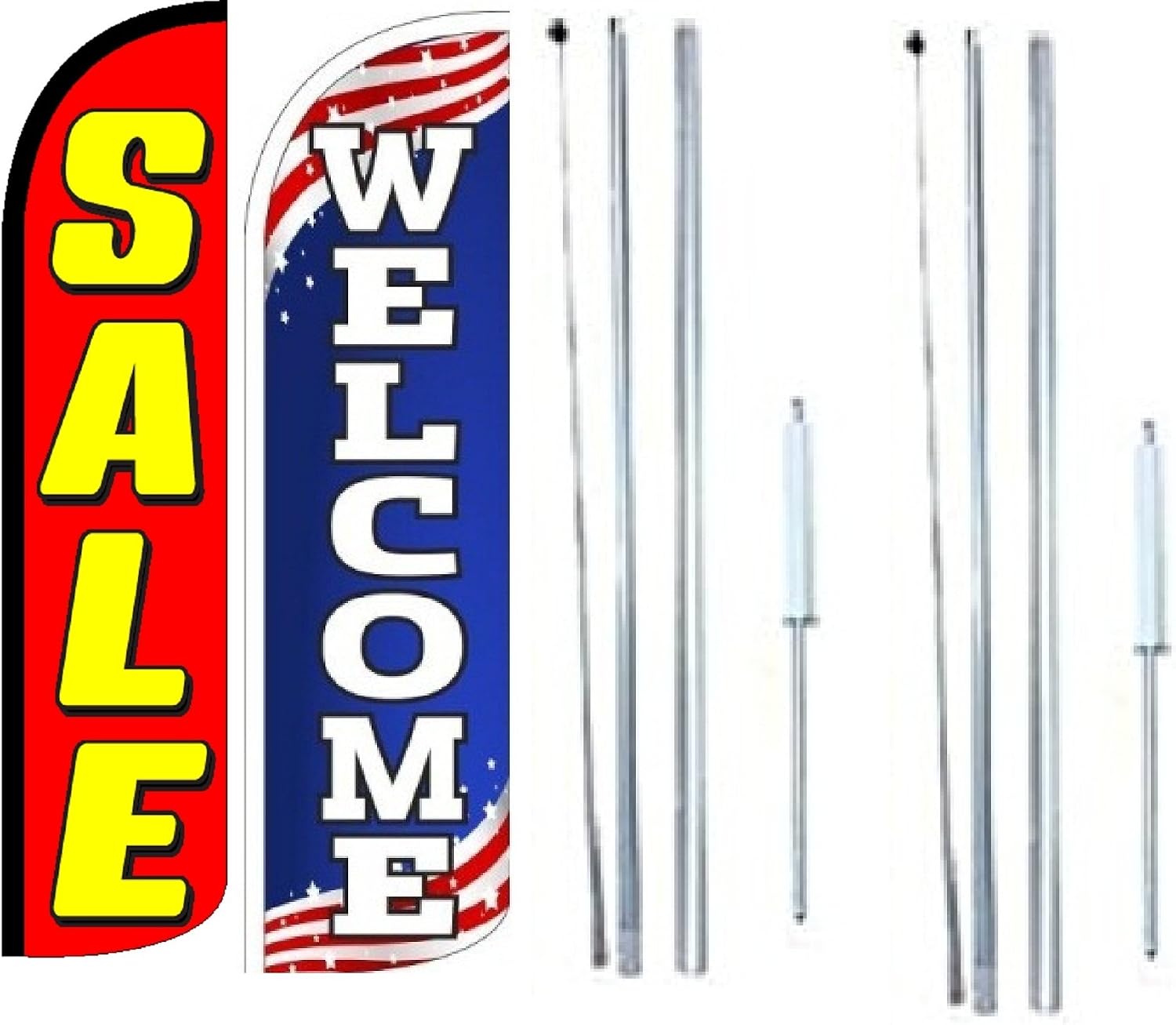 Amazon.com: OnPoint Wares SALE WELCOME King Flag Sign With Complete ...