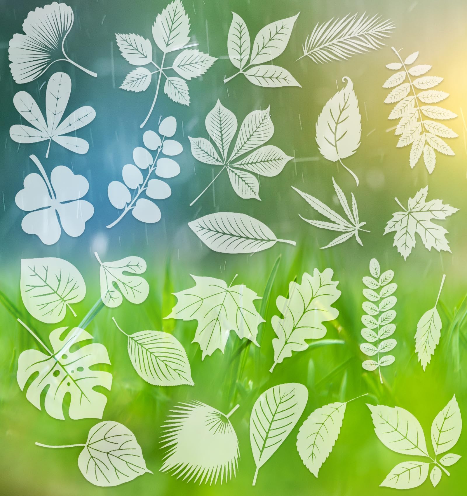 Amazon.com: 40pcs Anti-Collision Window Stickers, Maple Leaf Shape ...