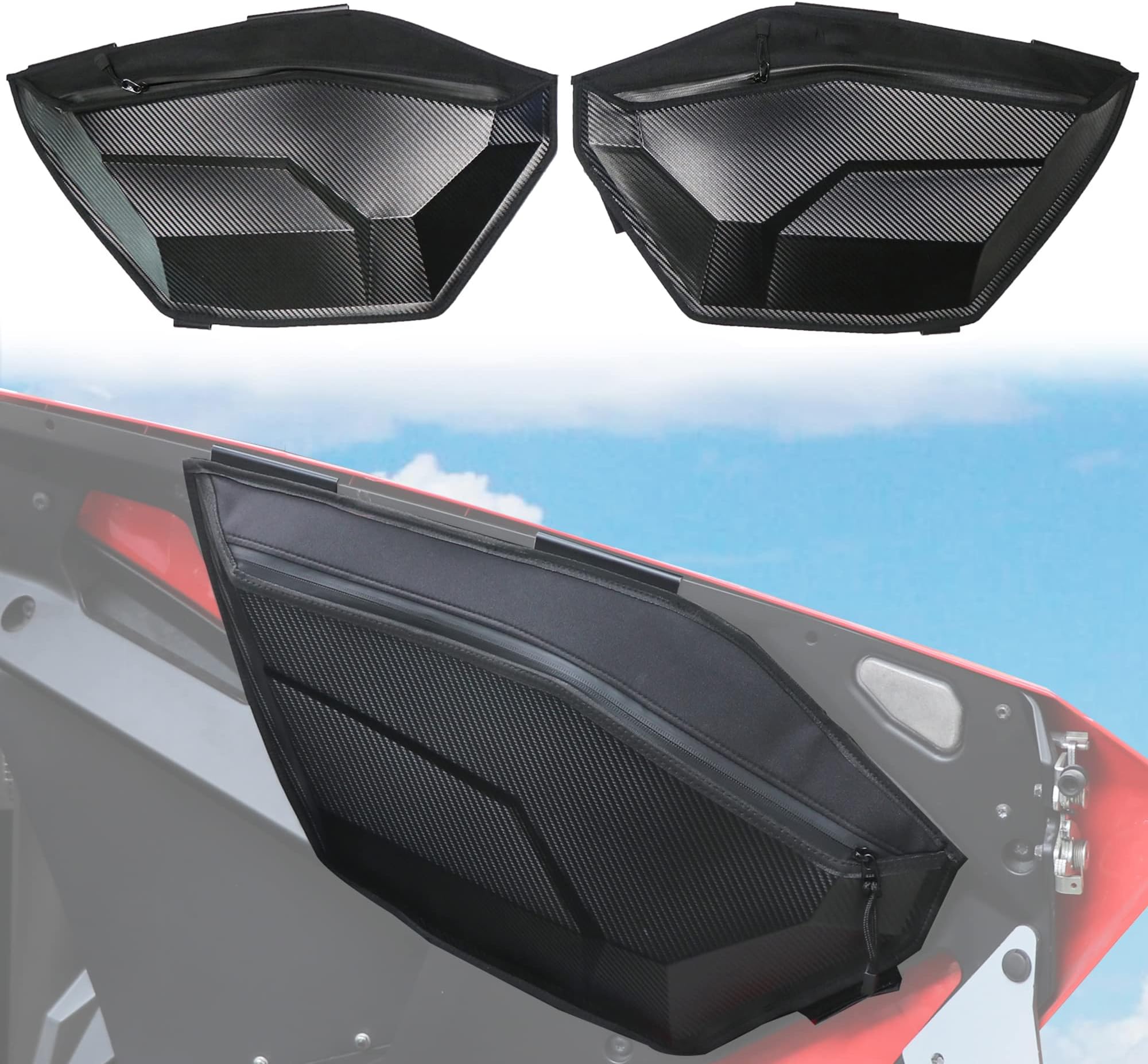 Amazon.com: Pair of Side Door Bags For Stock 2 Seat Polaris RZR XP 1000 ...