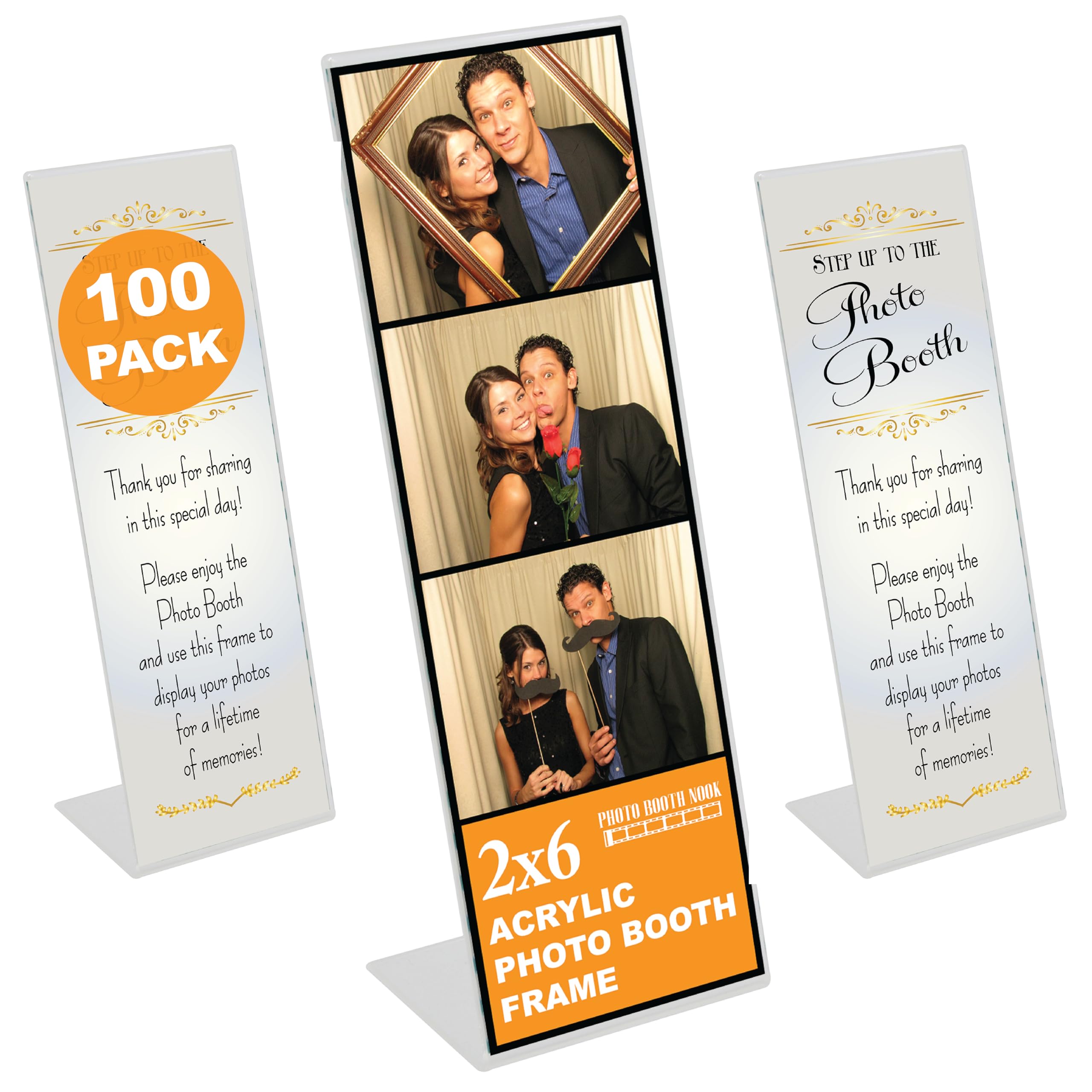 Amazon.com - Photo Booth Nook | 2x6 Slanted Photo Booth Frames (100 ...