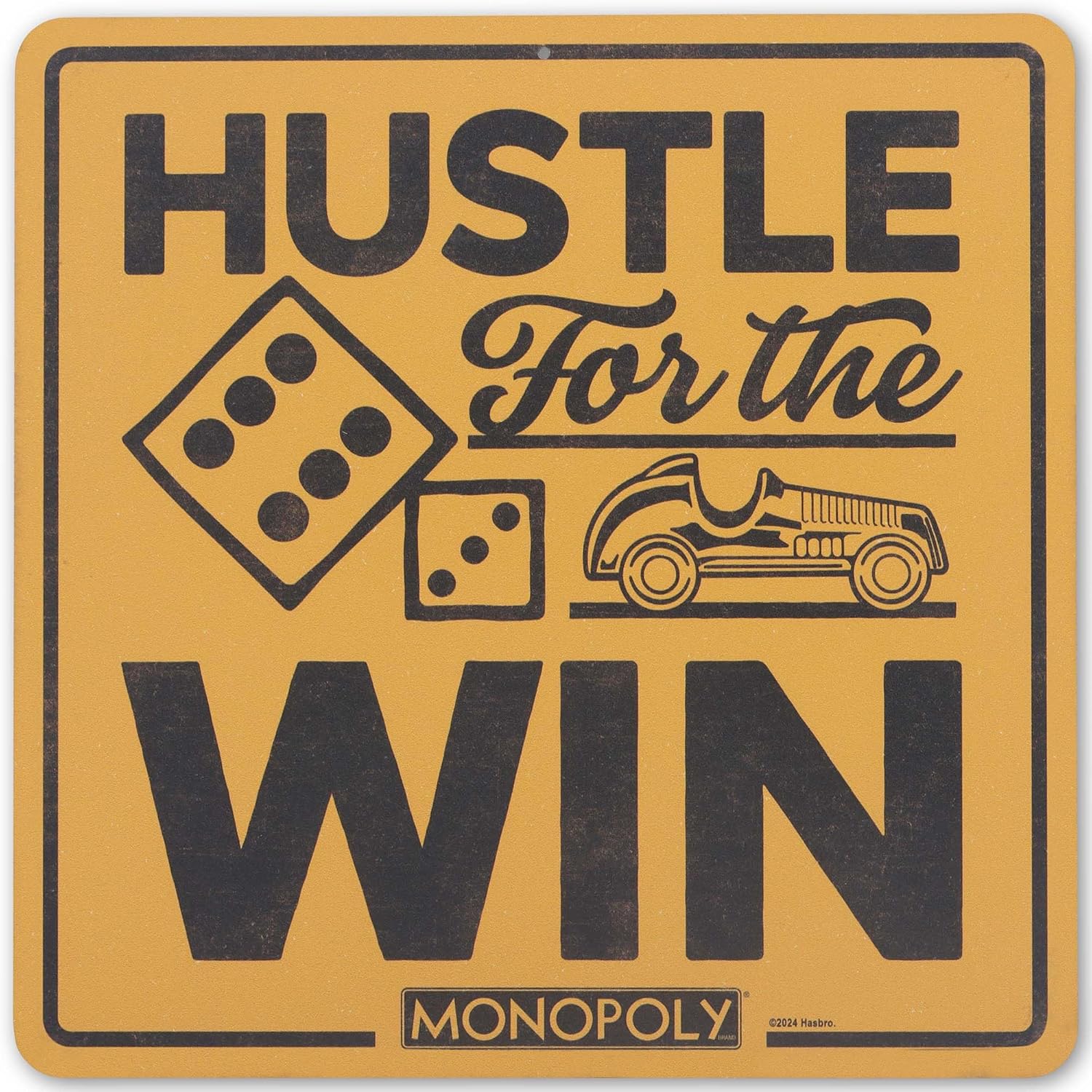 Amazon.com: Hasbro Monopoly Hustle for the Win Metal Sign - Fun ...