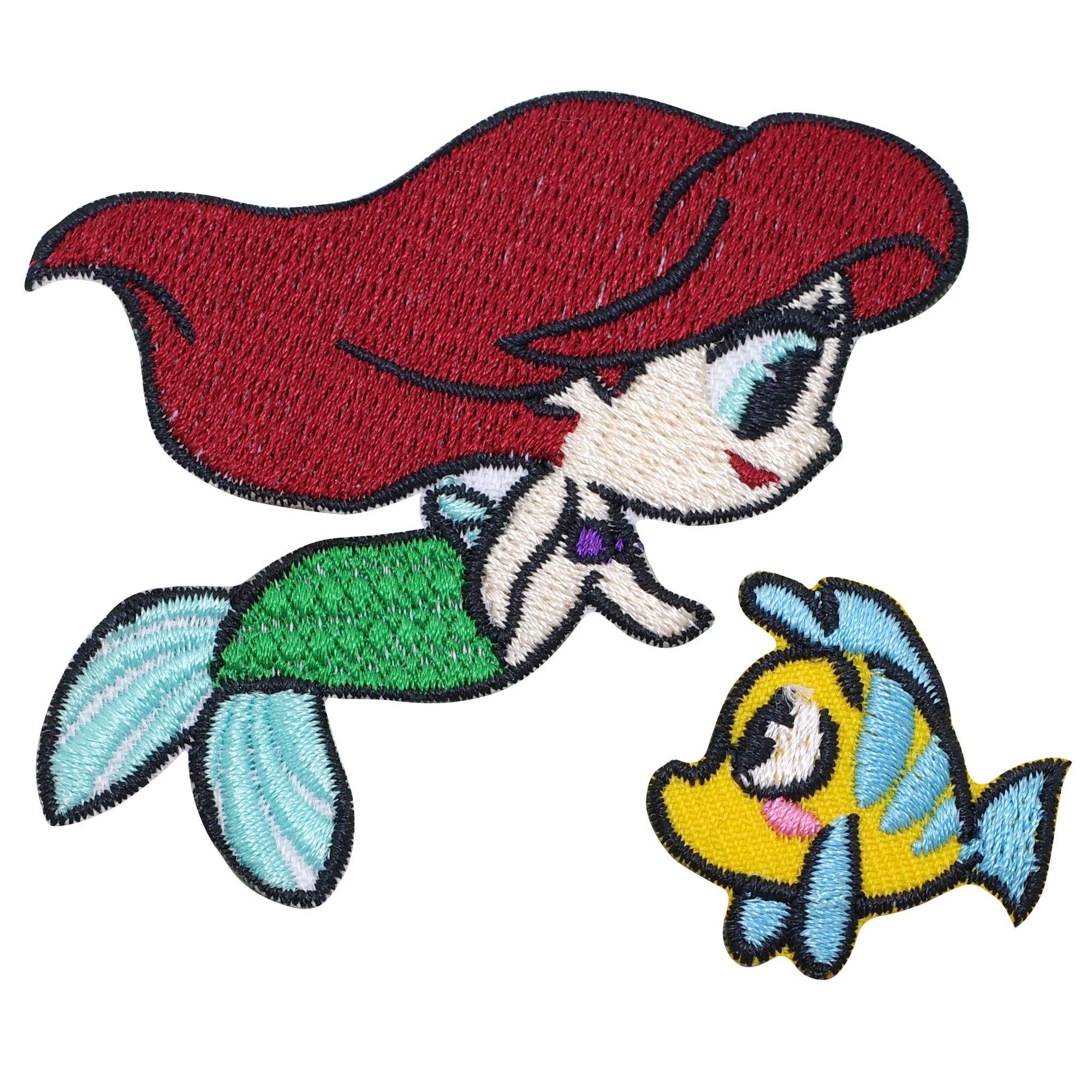 Amazon.com: pipomama Ariel and Fish Iron On Patches for Clothing Iron ...