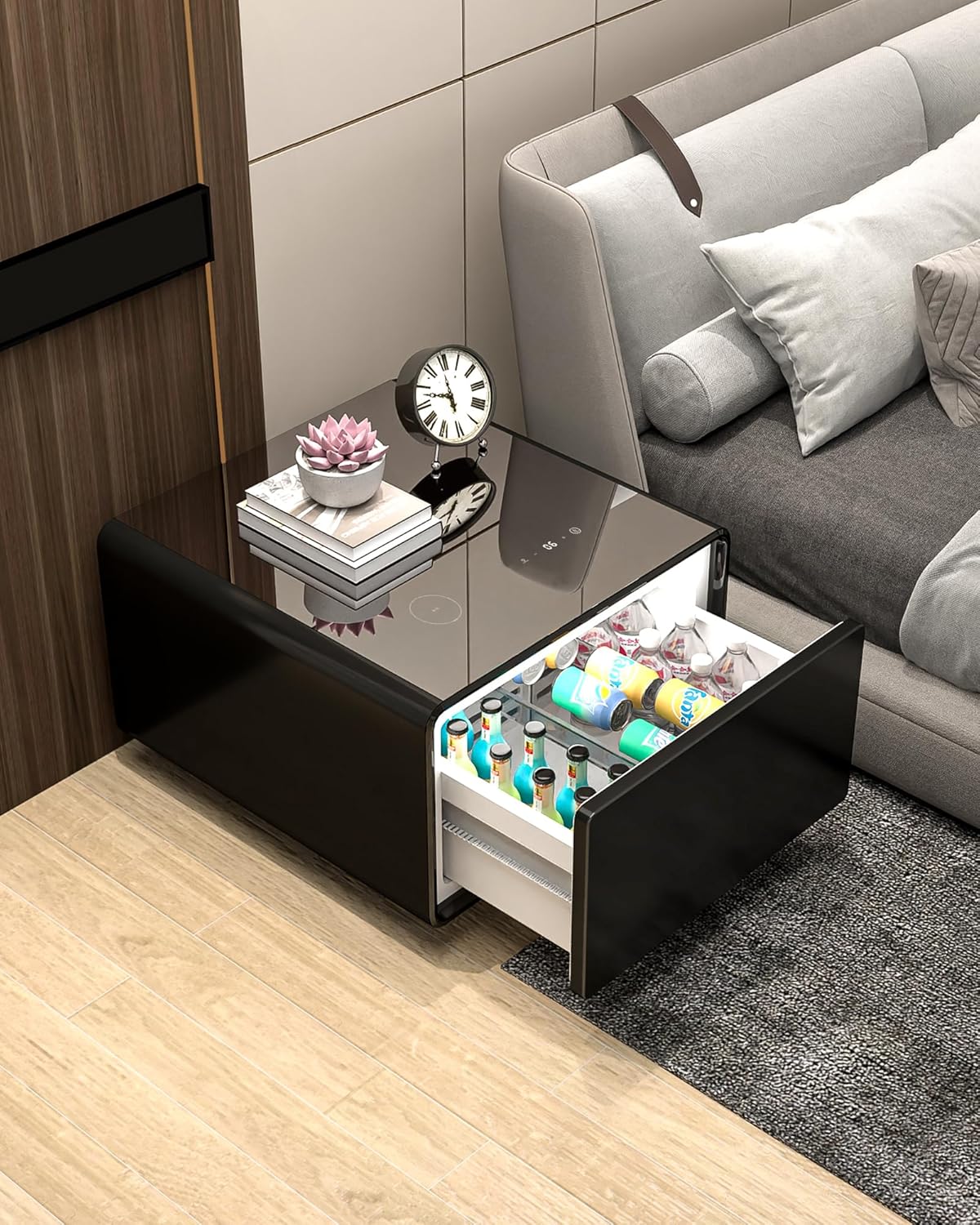 Amazon.com: LIVTAB Smart Nightstand, Side Table with Built in Fridge ...