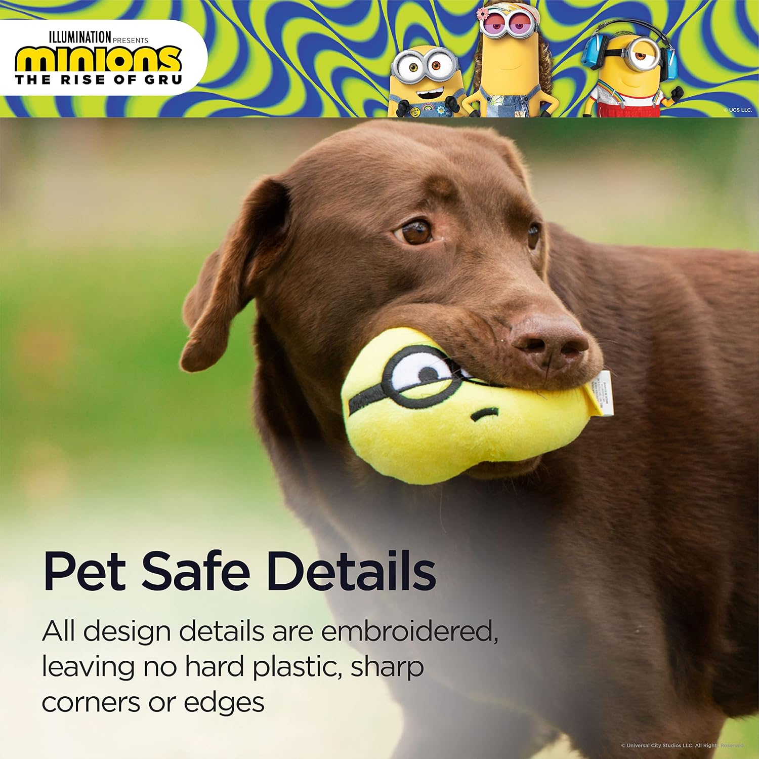 Buy Minions: The Rise of Gru Otto Circle Plush Squeaky Dog Toy | Gifts ...