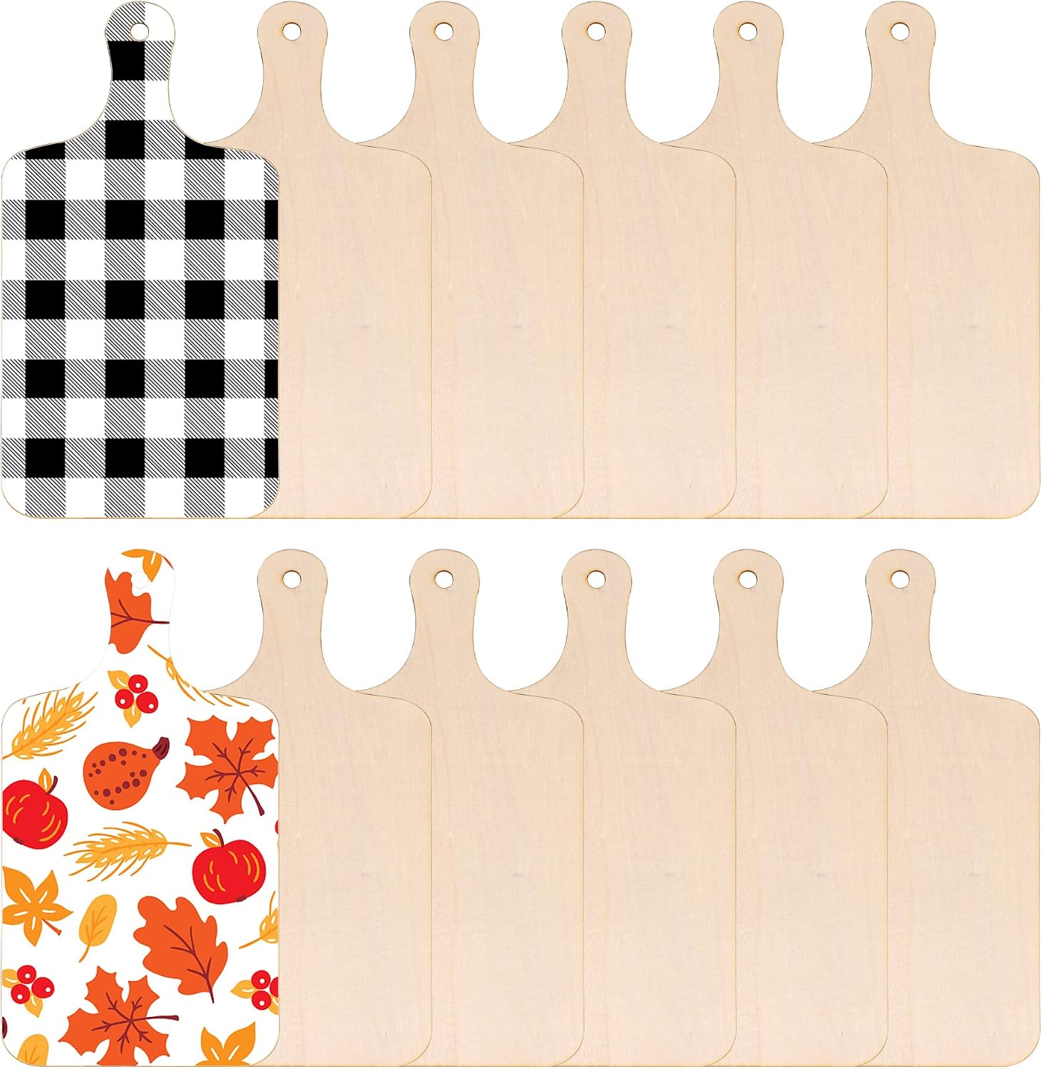 Amazon.com: 10 PCS Wood Craft Cutting Board Unfinished Mini Wooden ...