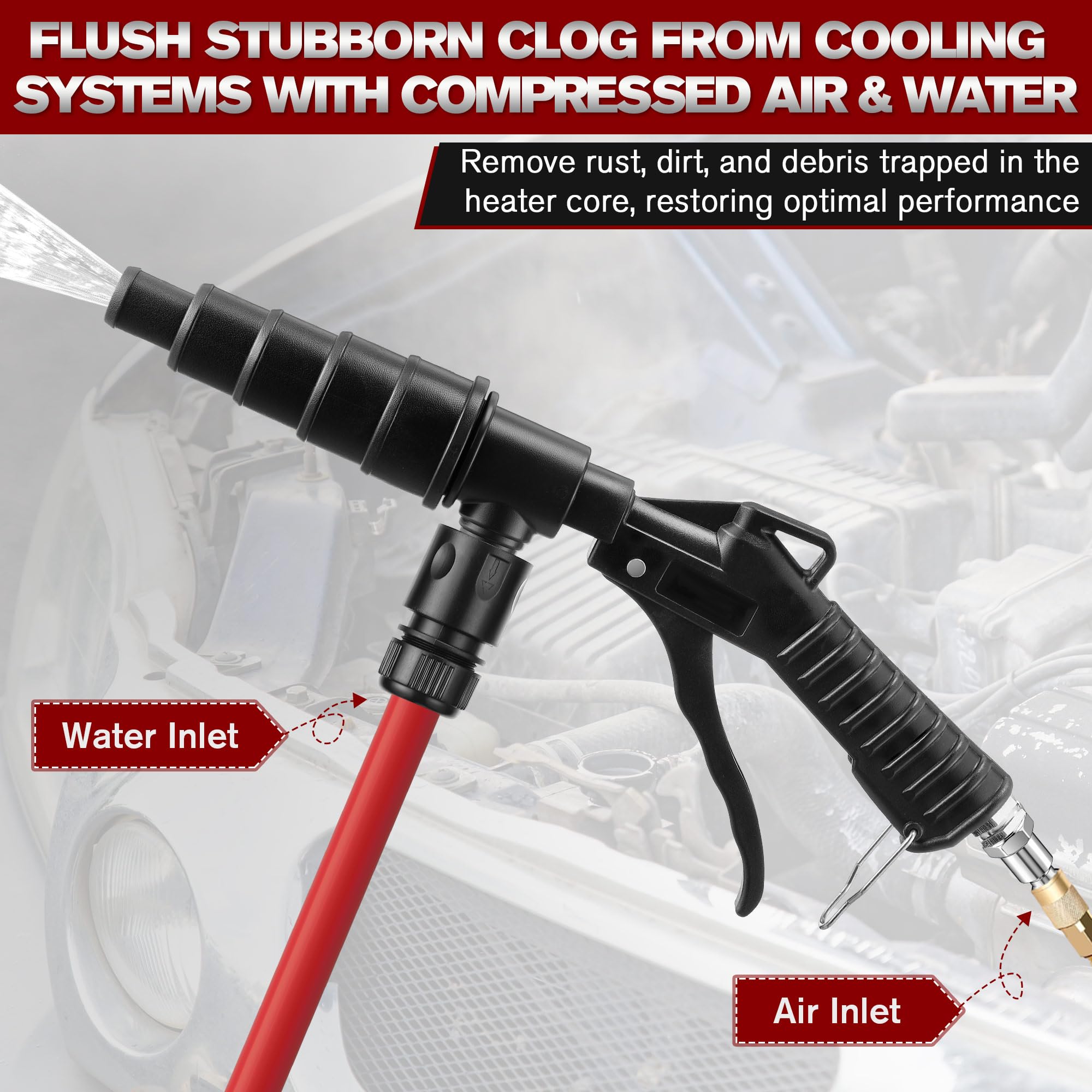 Snapklik.com : Gulfmew Coolant System Flush Gun, Lever Action Heater ...