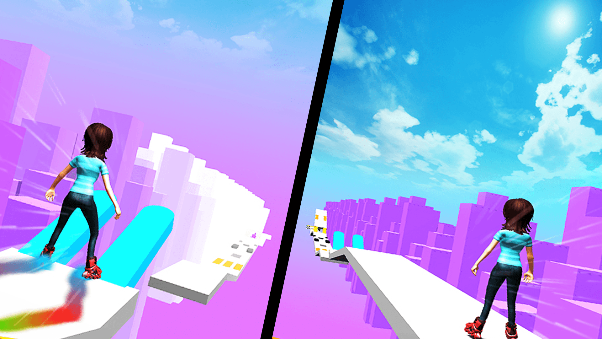 Sky Roller 3D Skate Master: Rainbow Skating Dance Rush Skater Fun ...