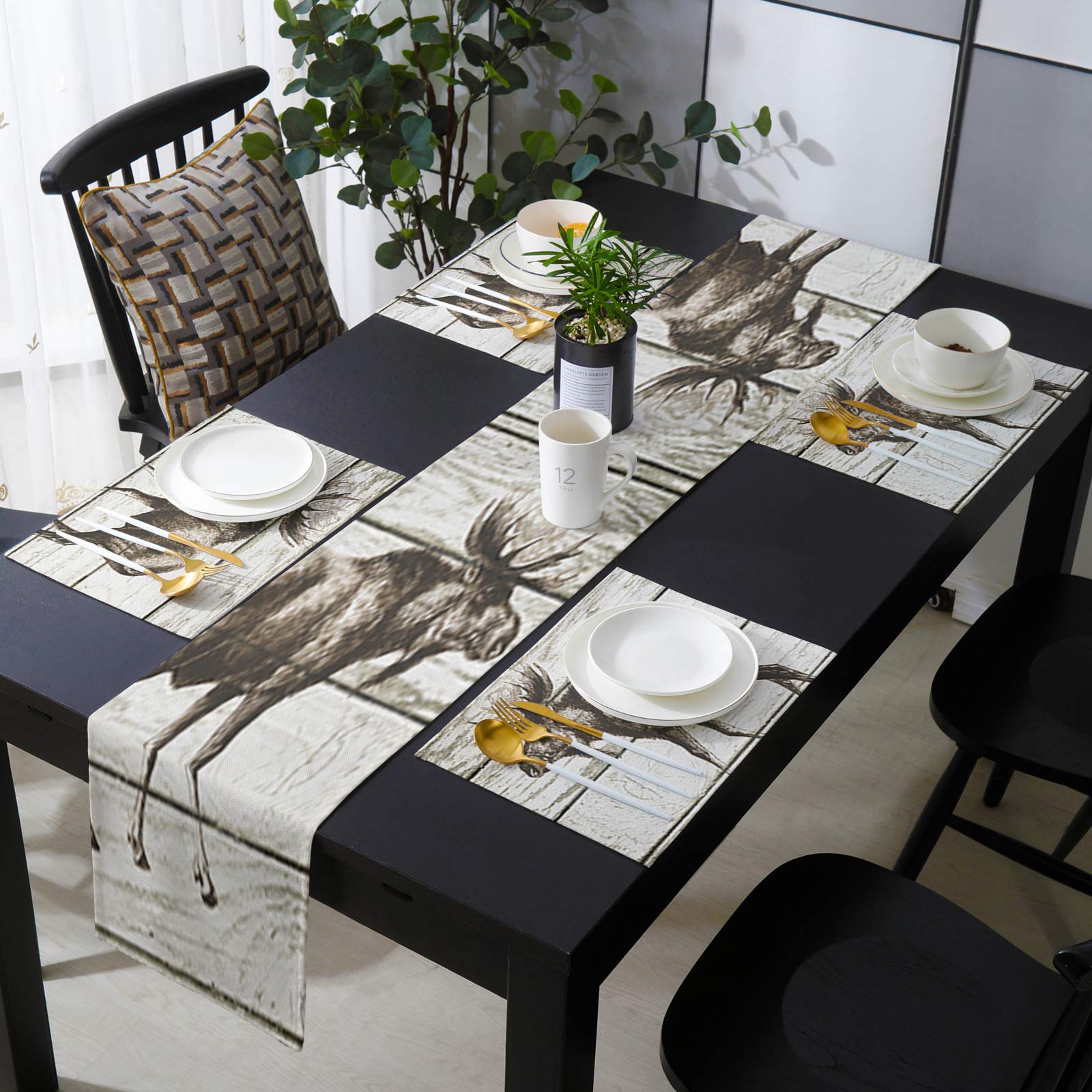 Artwork Store 70 Inch Table Runner and Placemats Set of 6 Kits for ...