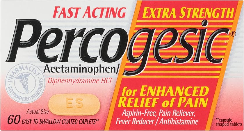 Amazon.com: Percogesic Extra Strength Pain Reliever, Aspirin Free, Dual ...