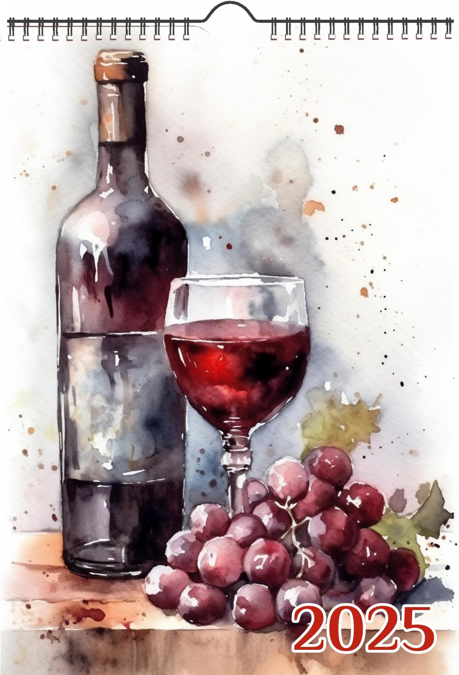 Amazon.com: 2025 Wall Calendar [12 pages 8"x12"] Pretty Watercolour ...