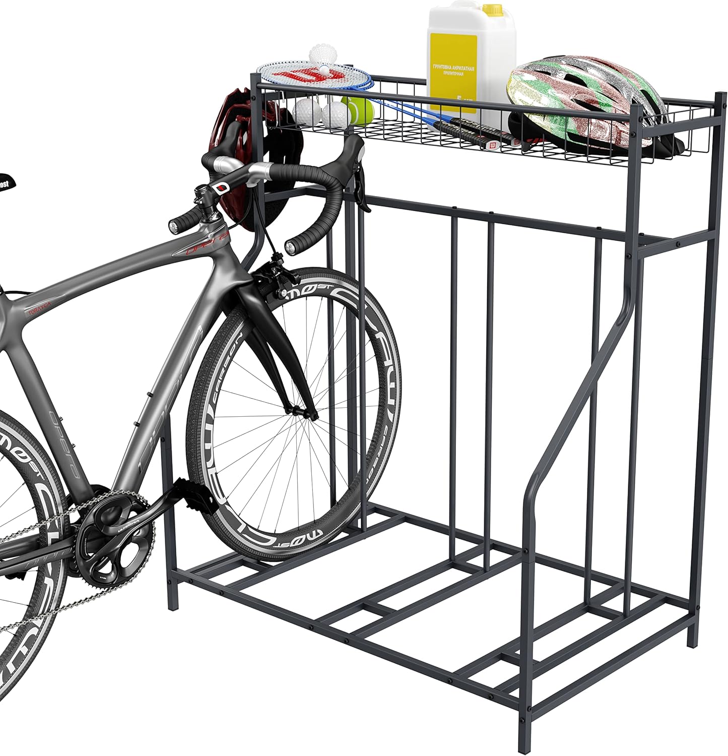 Amazon.com : Gadroad 3 Bike Rack Garage with Storage Basket, Bike Rack ...