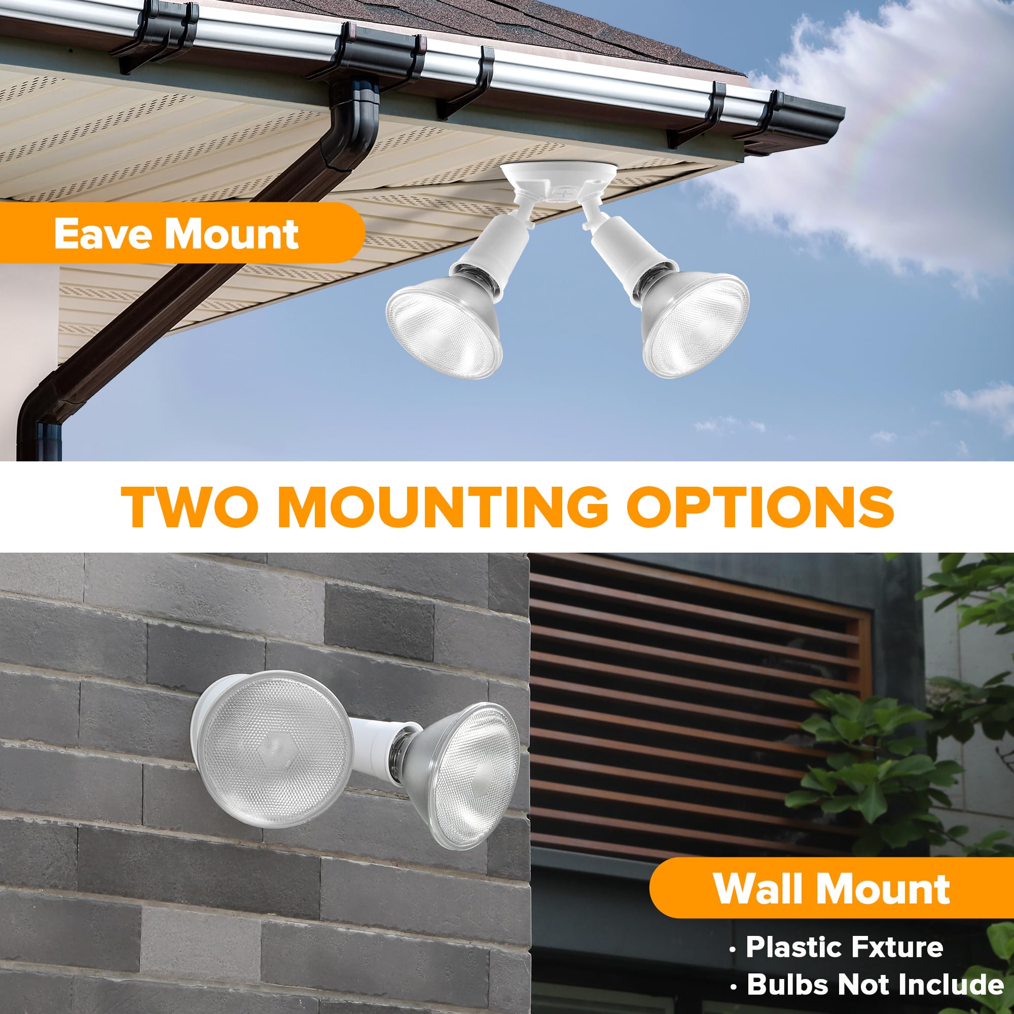 Snapklik.com : 4 Pack Adjustable Twin Par Holder Outdoor Flood Lights ...