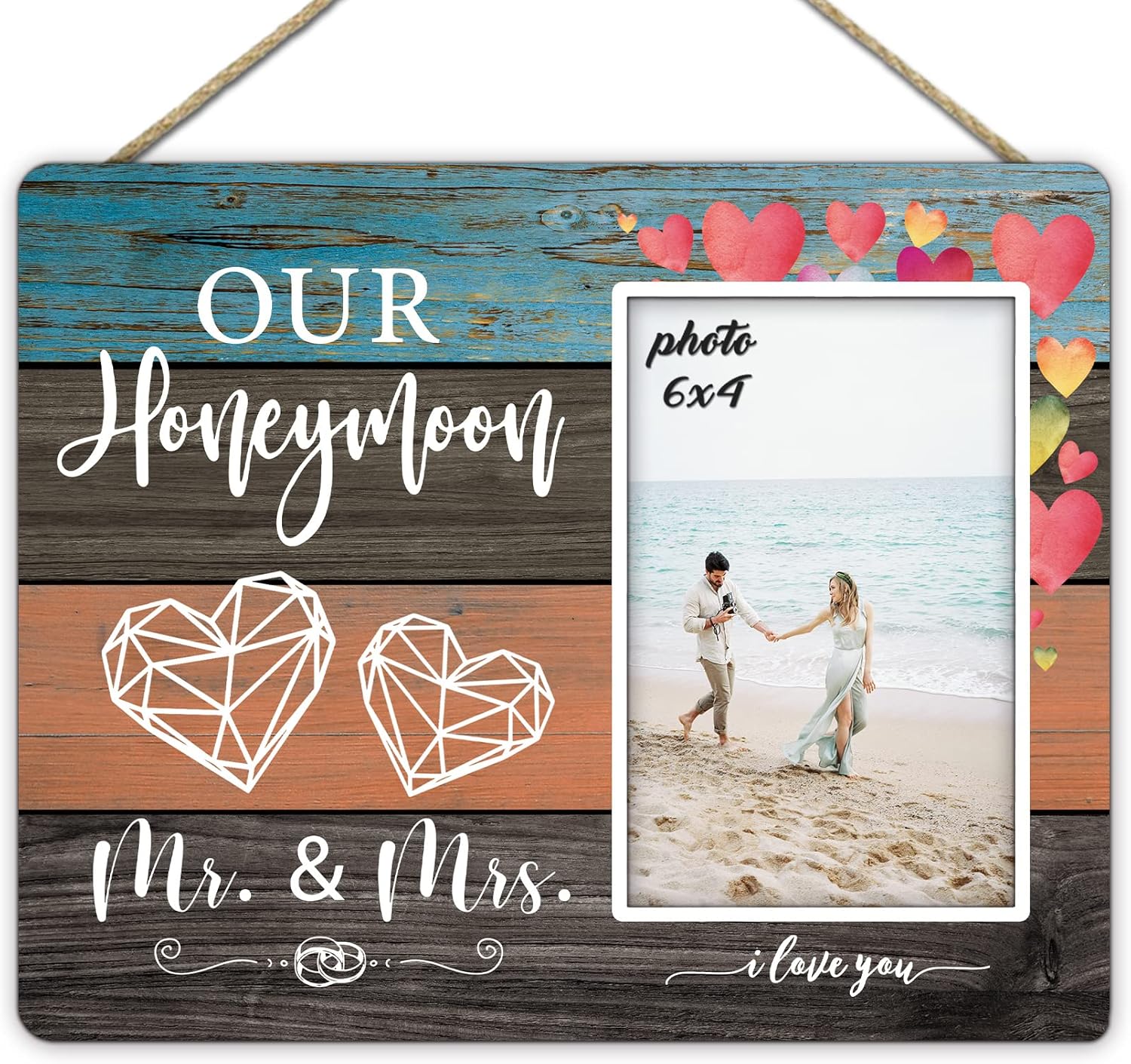 Amazon.com - KU-DaYi Honeymoon Picture Frames for Mr Mrs, Wedding ...