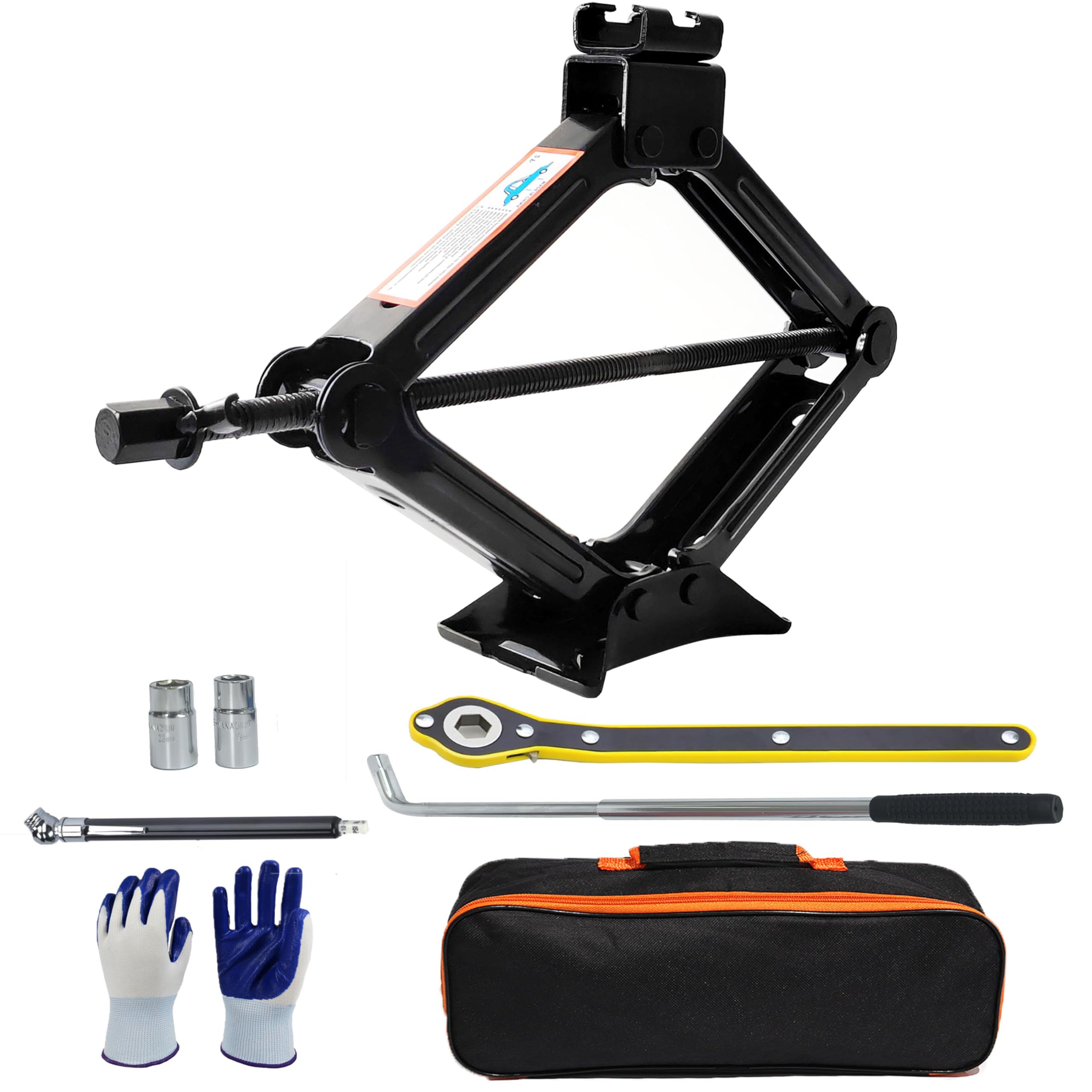 Amazon.com: EOMEXAL Car Jack Kit 2 Ton Scissor Jack for Car Heavy Duty ...