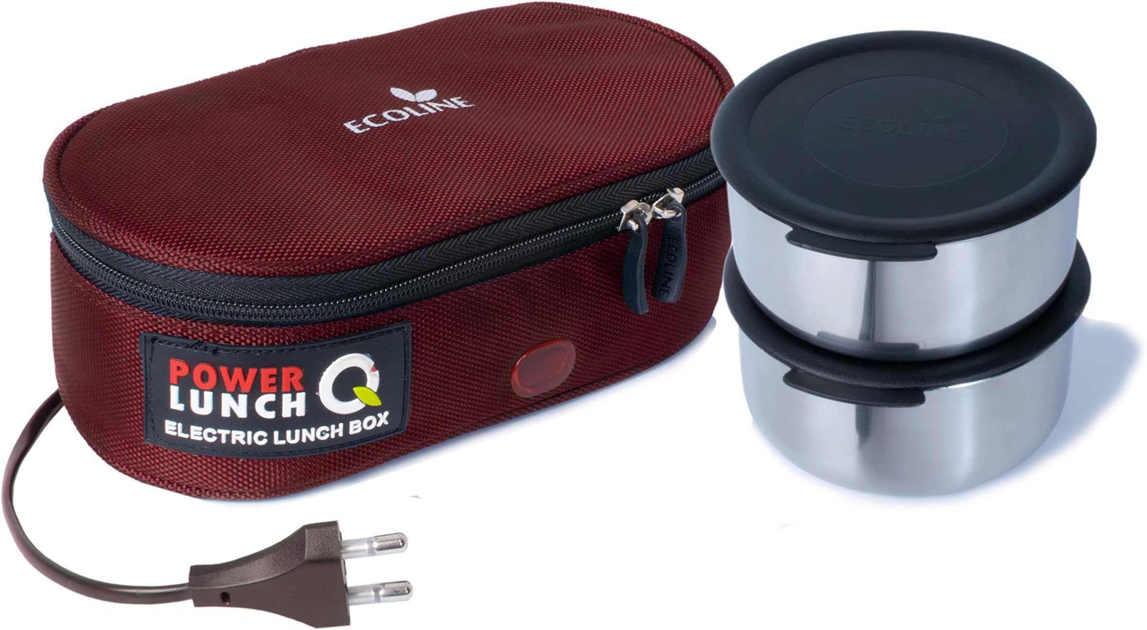 Buy Ecoline Q4, Fabric Electric Lunch Box, Capacity 1400ml, Blue ...