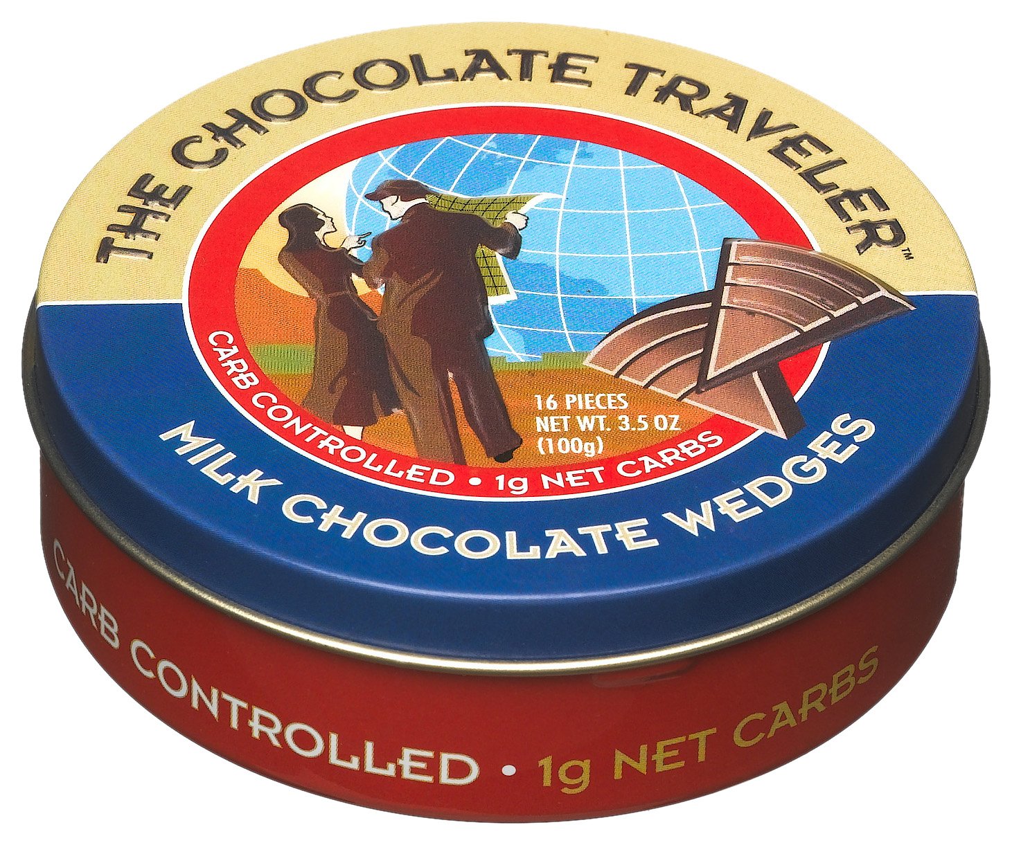 Amazon.com: The Chocolate Traveler Sugar-Free Milk Chocolate Wedges, 3. ...