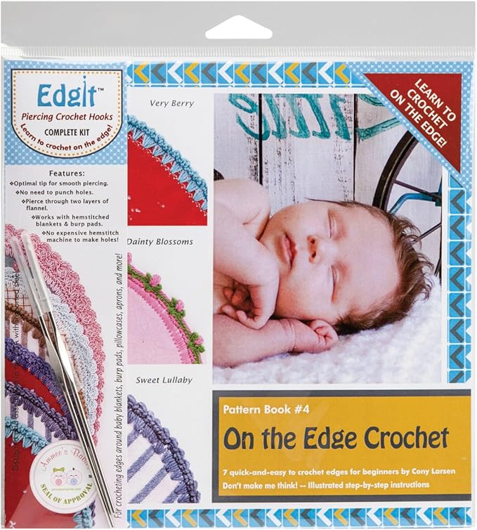 Ammees Babies Edgit Piercing Crochet Hook & Book Set-On The Edge ...