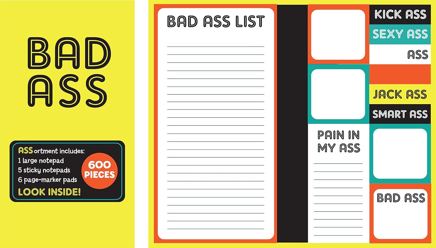 Book of Sticky Notes: Notepad Collection - Bad Ass: New Seasons ...