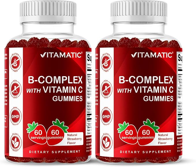 Amazon.com: Vitamatic Vitamin B Complex Gummies with Vitamin C ...