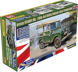 Amazon | ゲッコーモデル 1/35 イギリス 陸軍 FV18001 マークI 80in 4x4 ユーティリティビークル 後期型 ...
