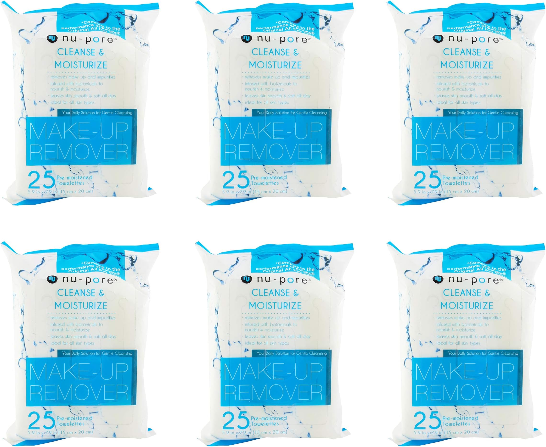 Amazon.com: Nu-pore Cleansing and Moisturizing, Makeup Remover, Wet 25 ...